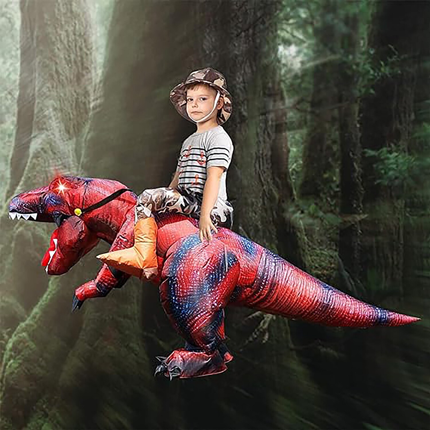 GOOSH GOOSH 55 inch Inflatable Dinosaur Costume Kids Halloween Blow up ...