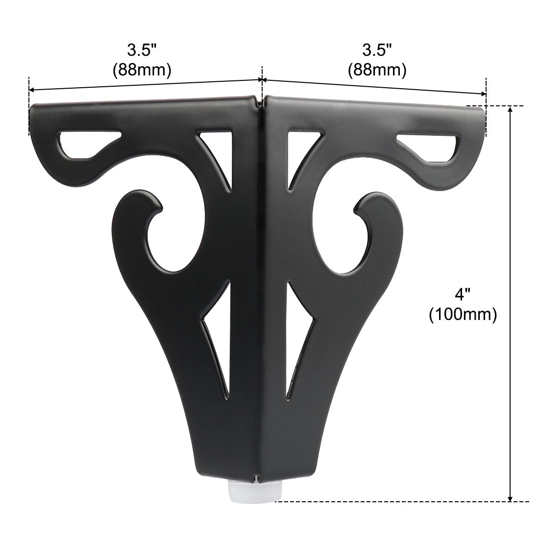 Unique Bargains 4pcs Metal Furniture Legs Feet Cabinet Sofa Tea Table ...