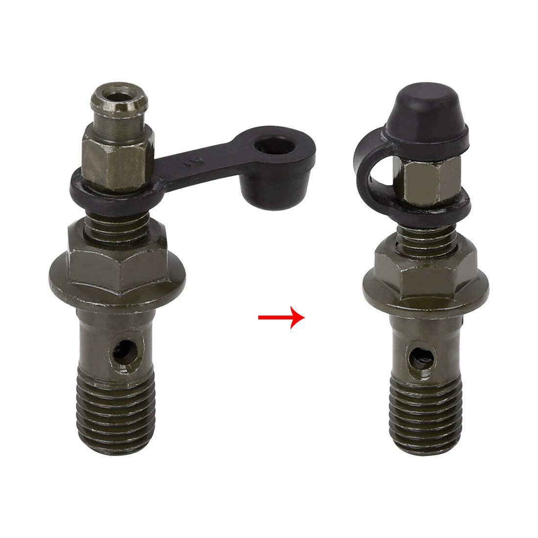 Unique Bargains M10x1.25mm Banjo Bolt Bleeder Screw Fuel Line Adapter ...