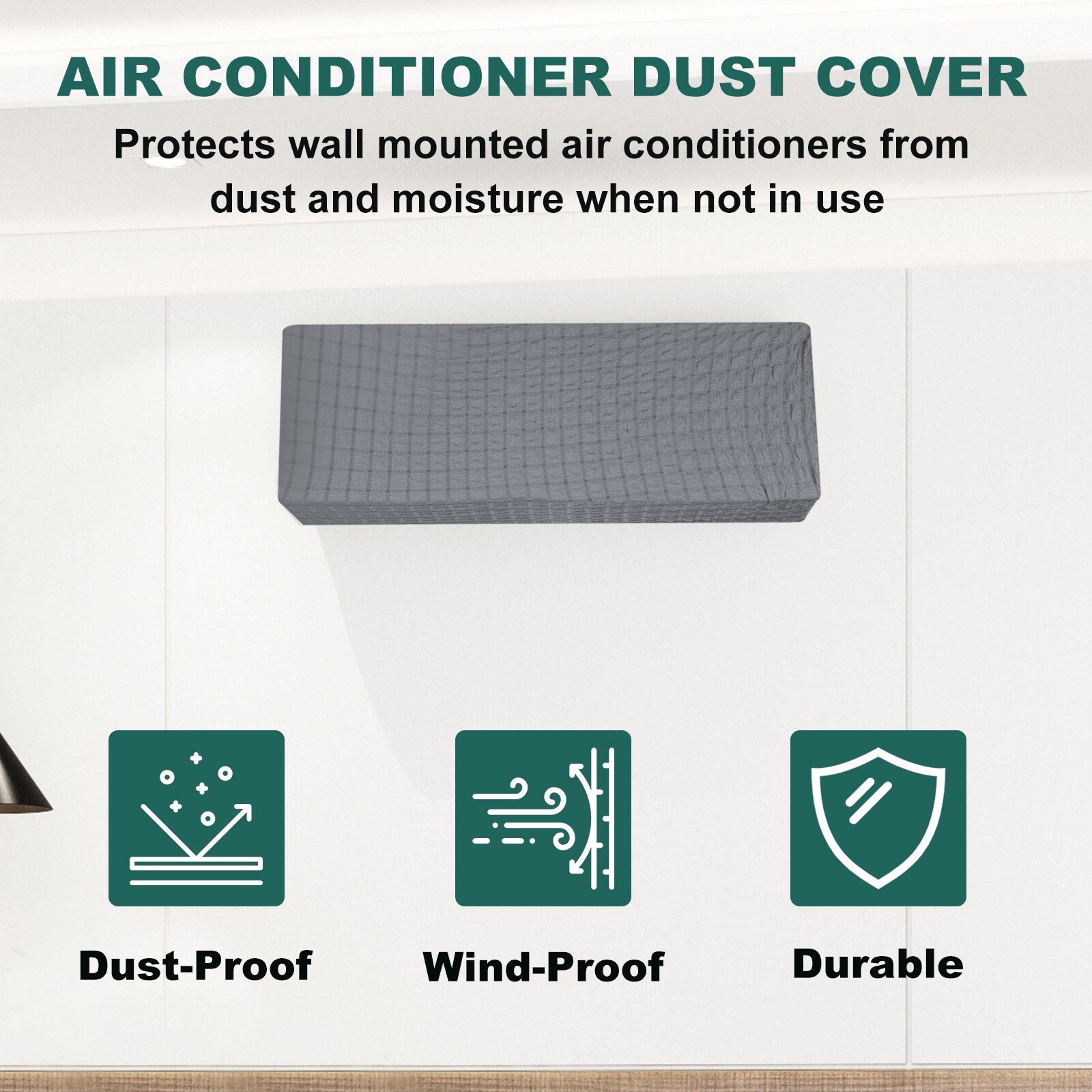 PATIKIL 37.8-Inch Air Conditioner Cover Indoor AC Cover Knitted Dust ...