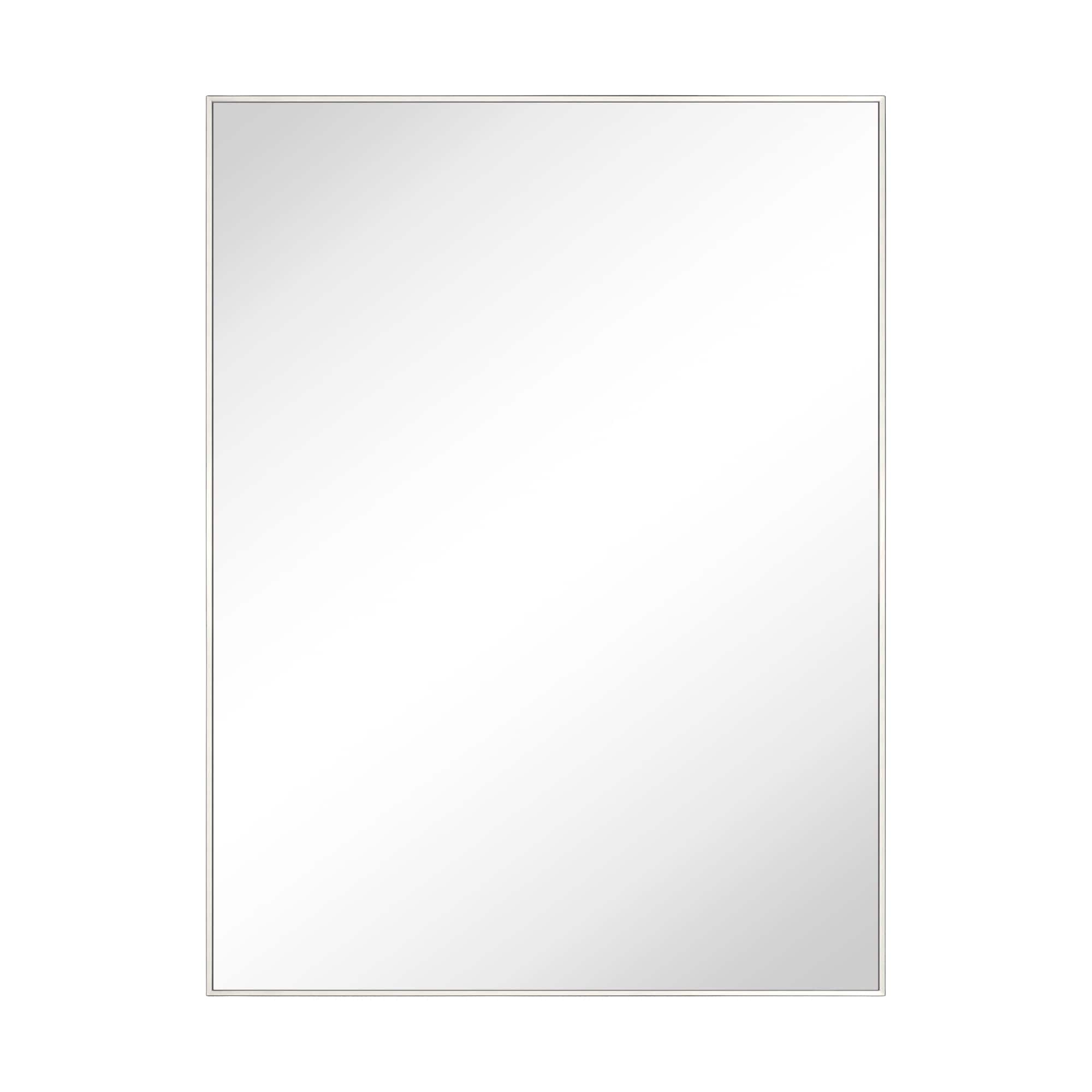 TEHOME Chrome Bathroom Vanity Mirror with Squared Corners 24 x 32 ...