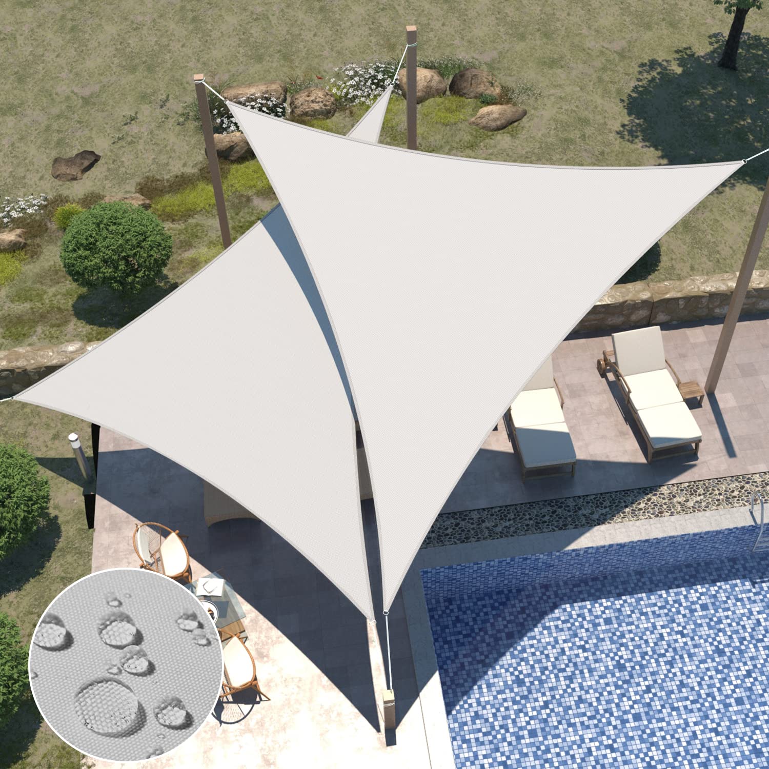 12-ft x 12-ft Gray Shade sail in the Shade Sails & Fabric department at ...