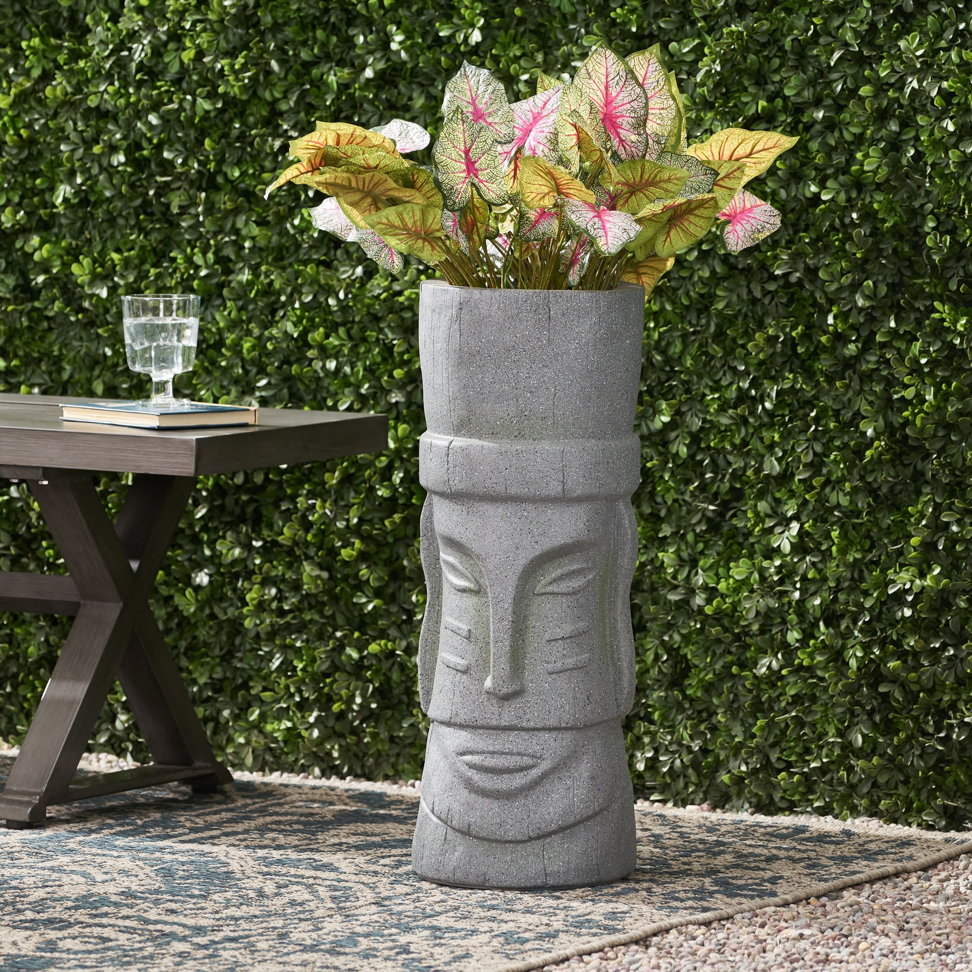 Etokfoks Large Outdoor Indoor Urn Planter Handmade Decorative Garden ...