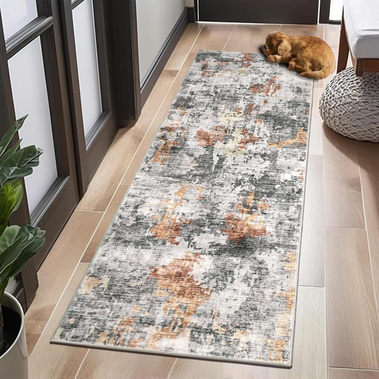 GAOMON 6 x 9 Colorful Modern Abstract Washable Runner Rug- Non-Slip ...