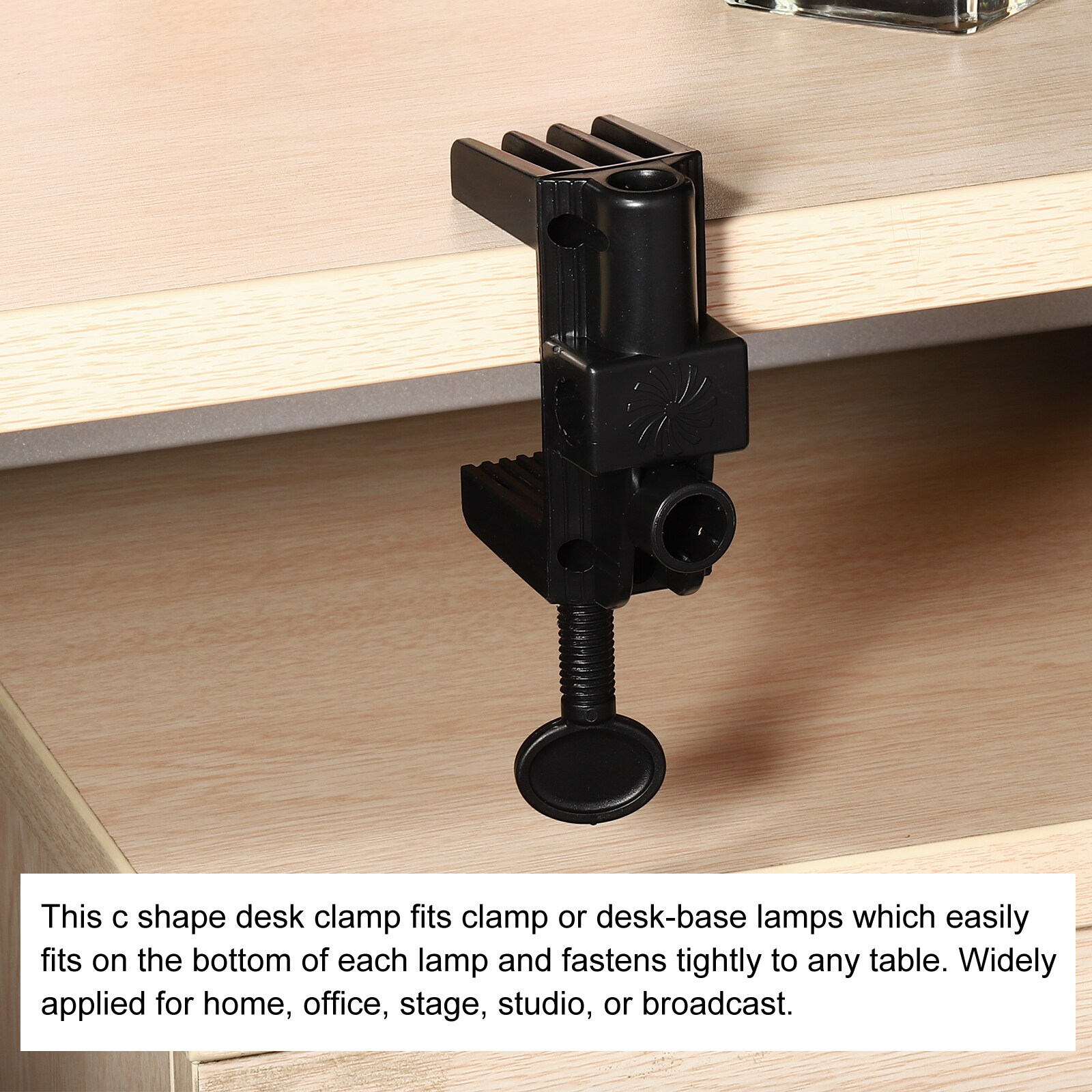 PATIKIL 0.51 Inch Hole Dia Desk Clamp 4pcs Plastic Adjustable Universal ...