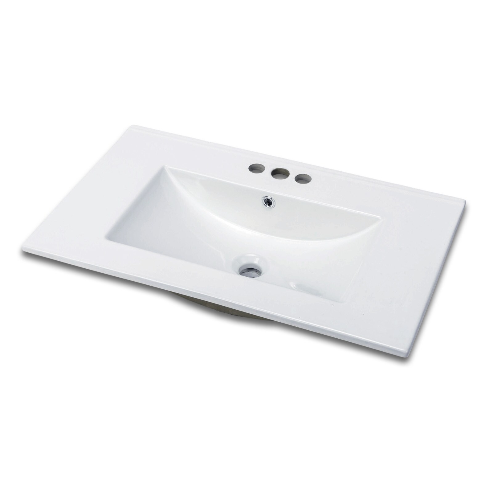 VINGLI 30 Inch Bathroom Vanity with Sink/Modern White Freestanding ...