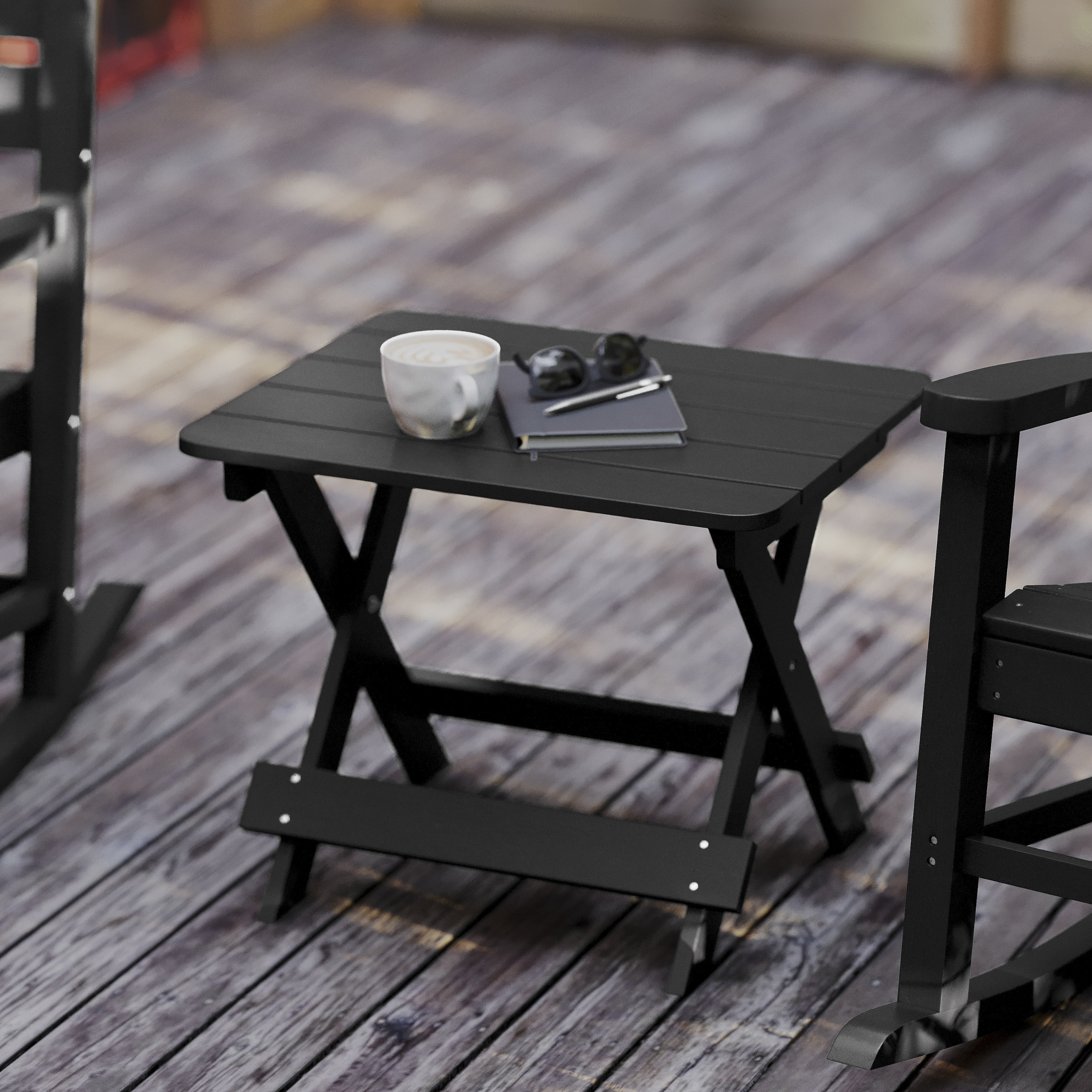 Flash Furniture Halifax Outdoor Folding Side Table; Portable All ...