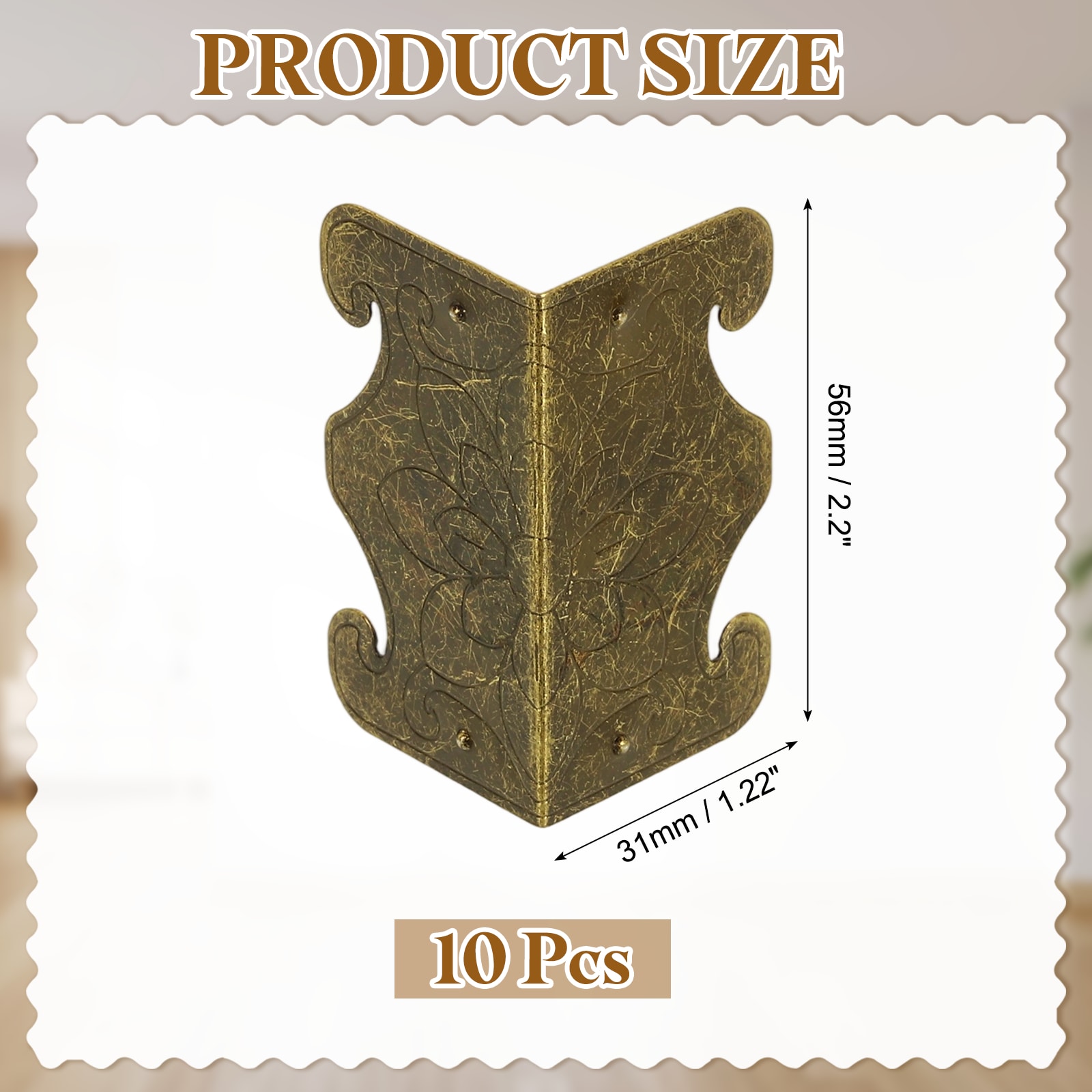 Unique Bargains 10pcs Baseboard Corner Protectors Decorative Vintage ...