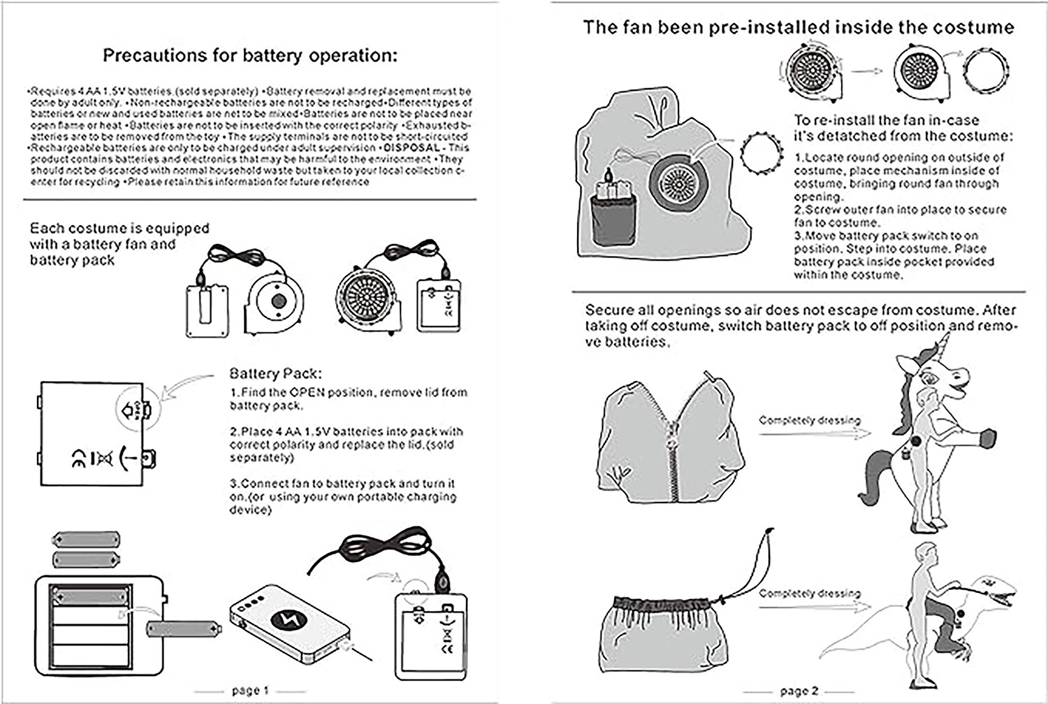 GOOSH GOOSH 55 inch Dinosaur Costume for Kids Halloween Costume ...