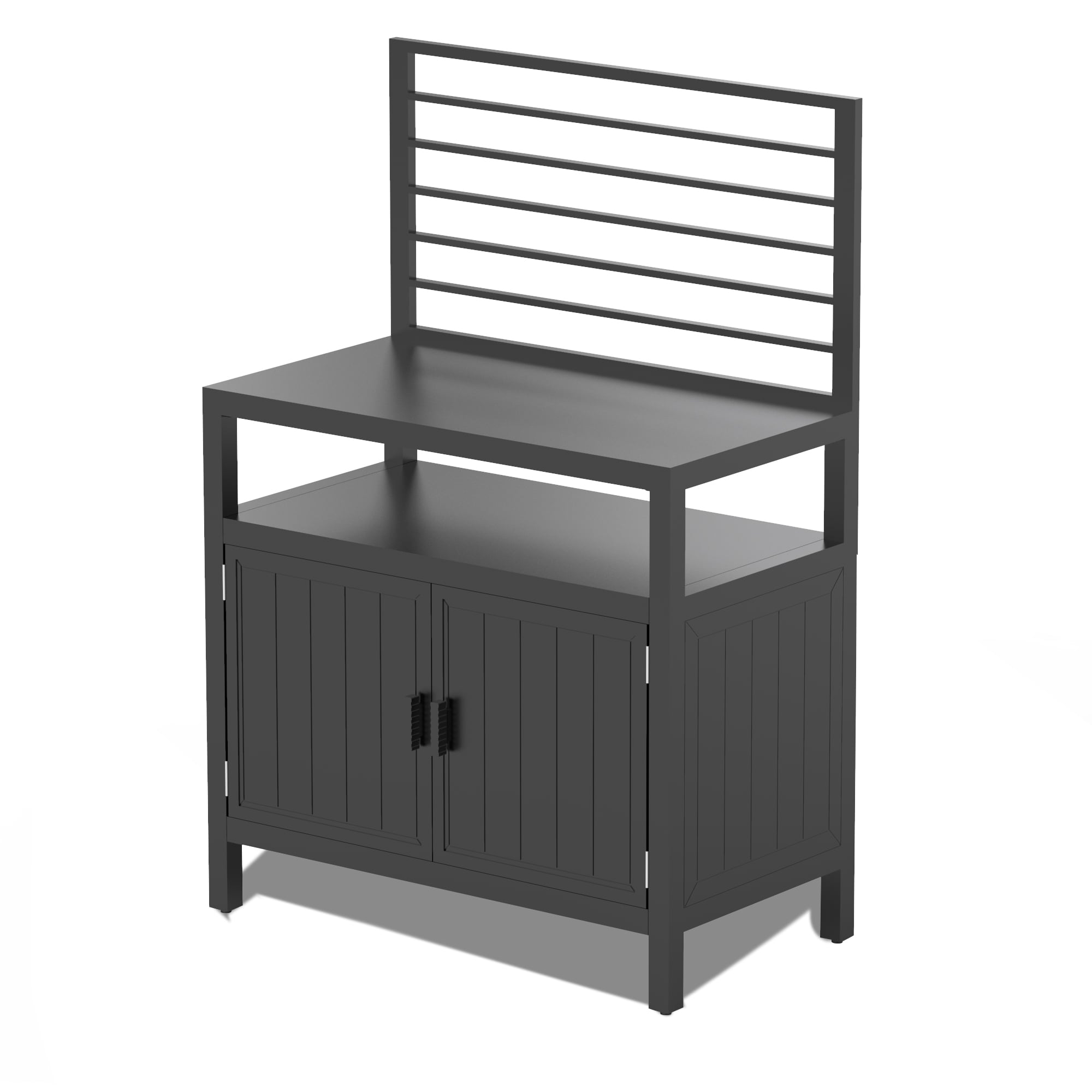 GDFStudio Outdoor 60 in. Freestanding Outdoor Aluminum Storage Kitchen ...
