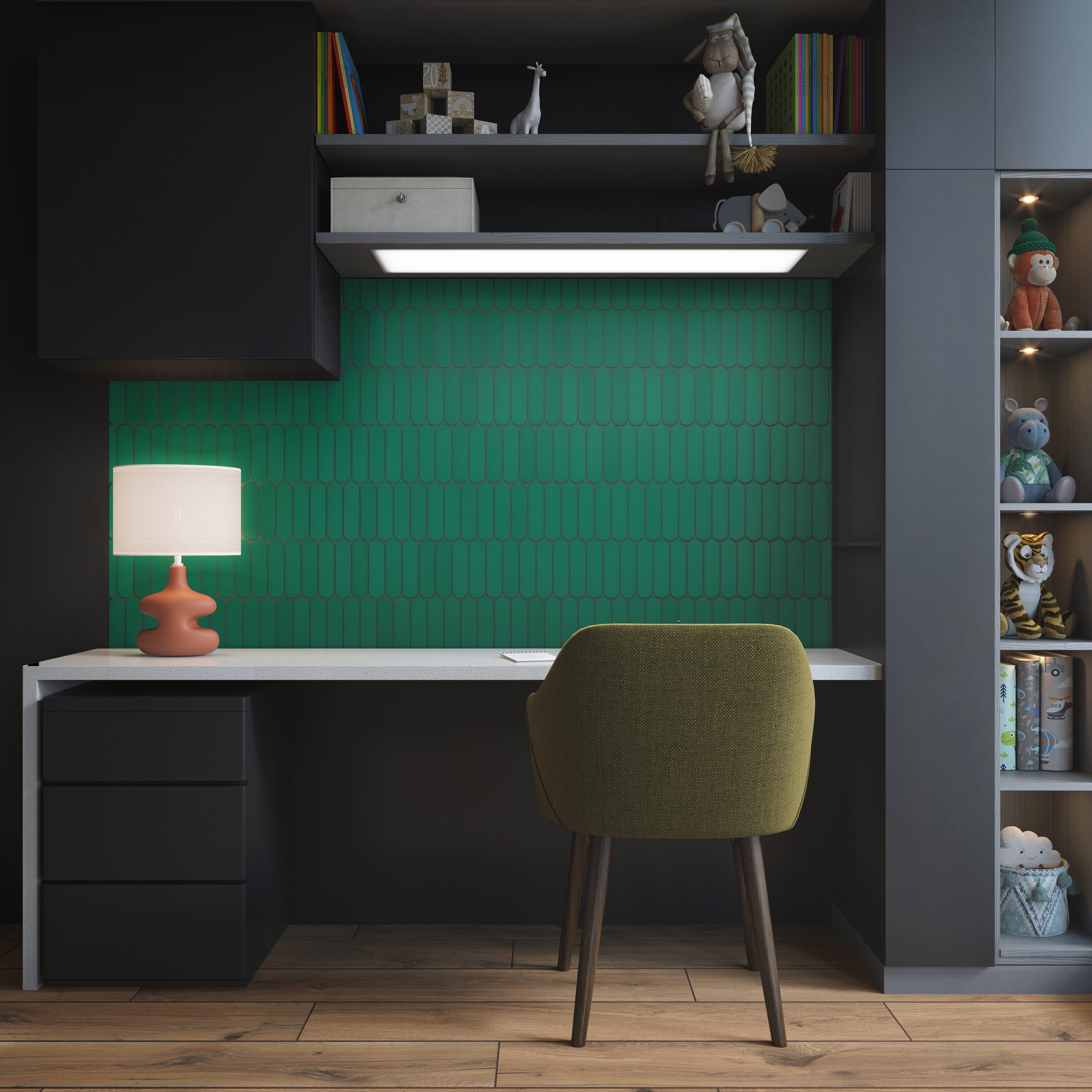 Daltile Artefino Element Forest 12-in x 13-in Matte Porcelain Patterned ...