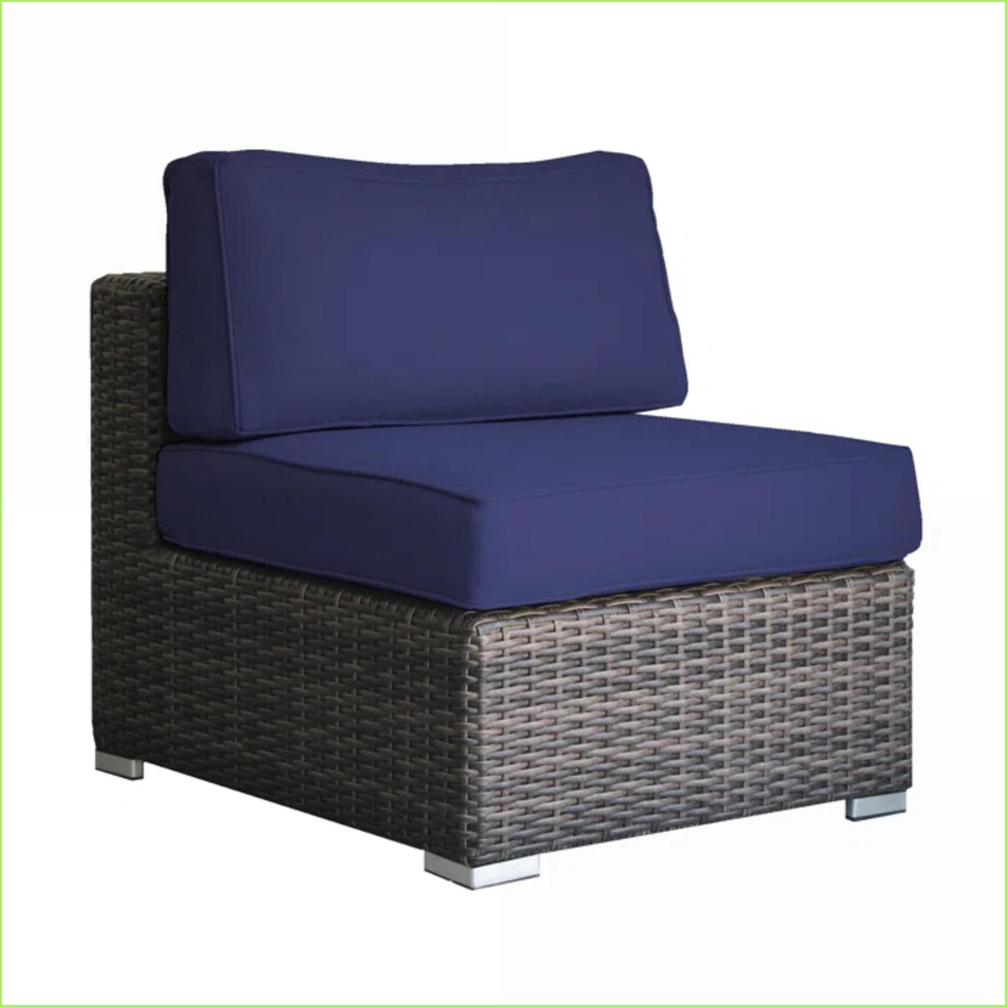 Watnature Outdoor Wicker Patio Sofa 122 Wide 4 Piece Fully Assembled ...