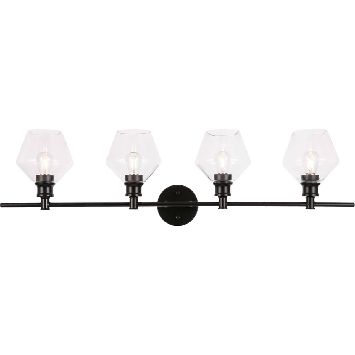 Elegant Lighting Living District LD2320BK Gene 4 Light 376 inch Black ...