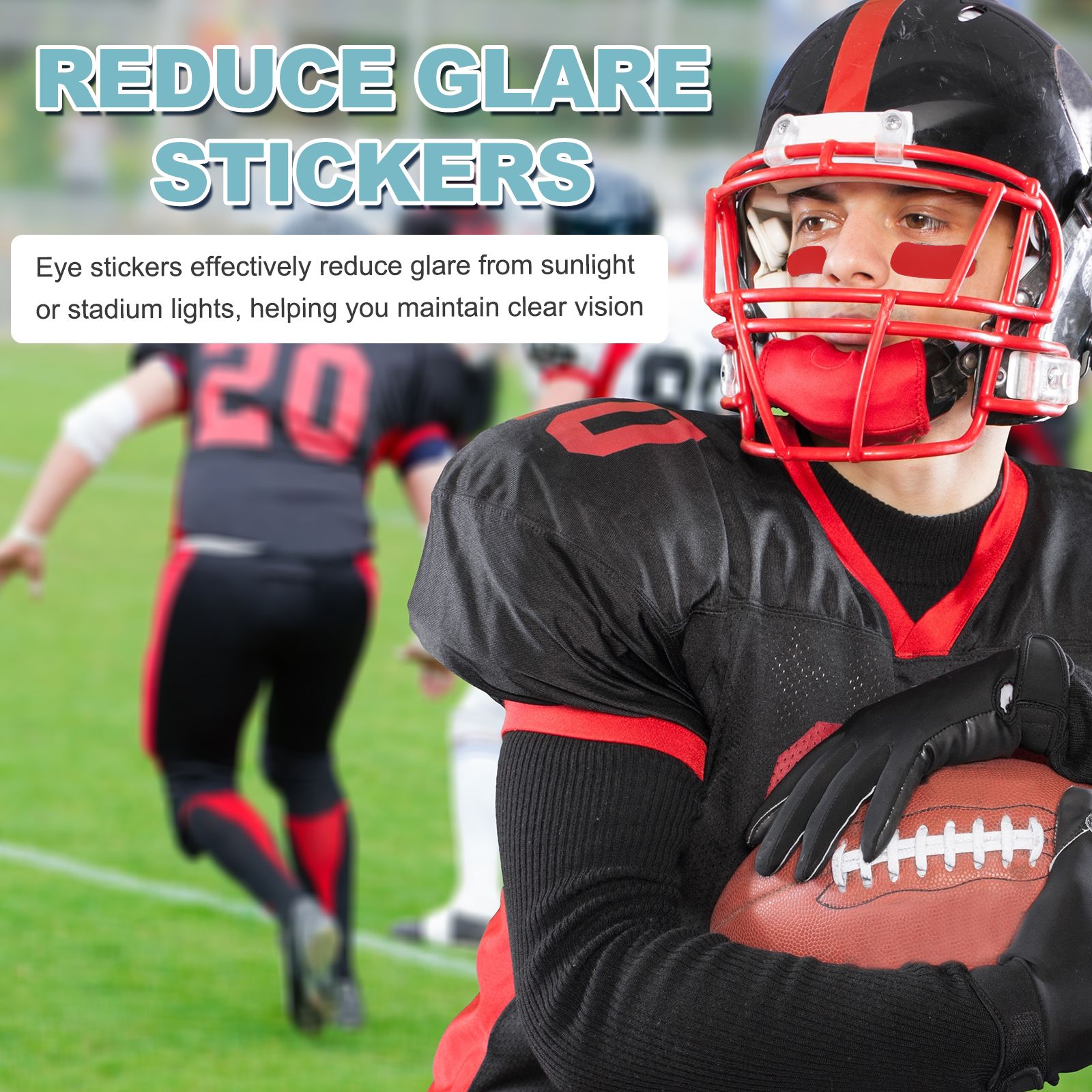 Unique Bargains 52 Pairs Sports Eye Red Stickers Breathable Sports Eye ...
