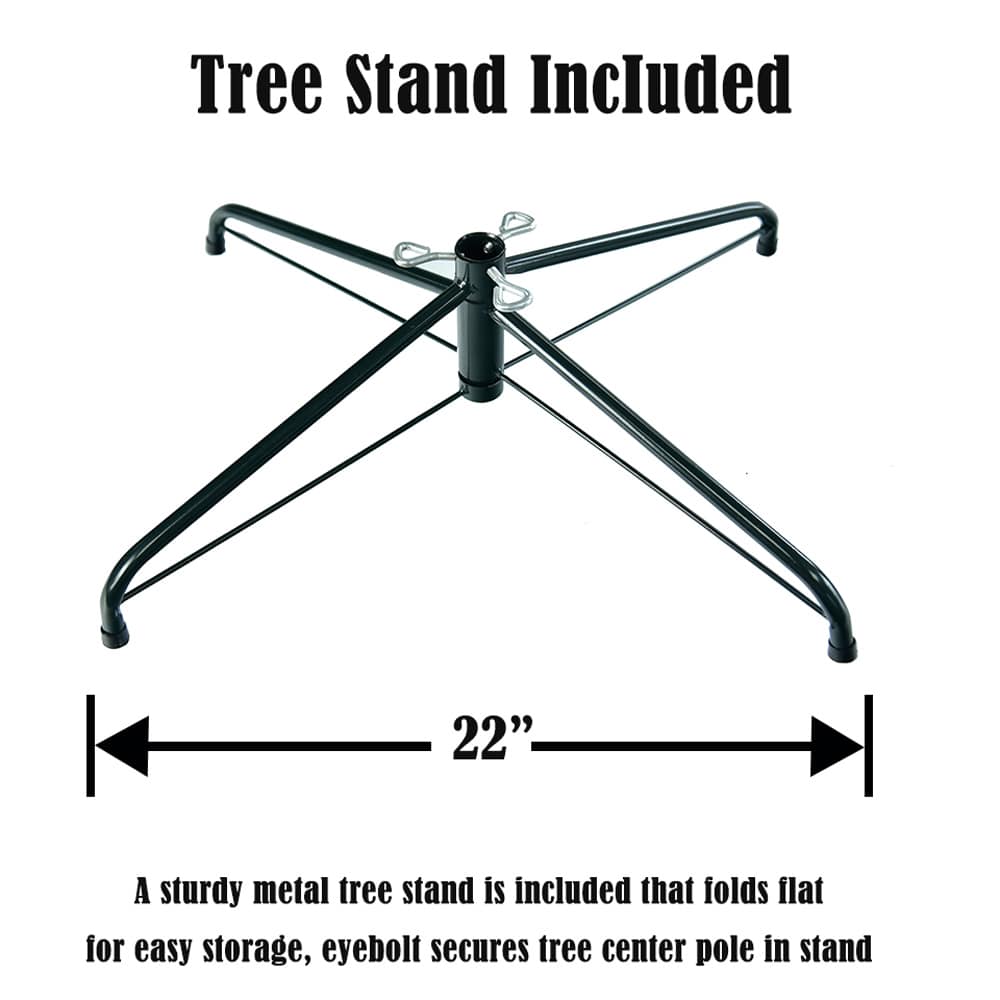 VERYKE 7.5FT Pointed Christmas Tree and Metal Stand in the Artificial ...