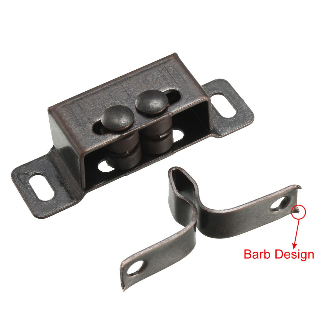 Unique Bargains Retro Wardrobe Door Iron Double Ball Roller Catch Latch ...