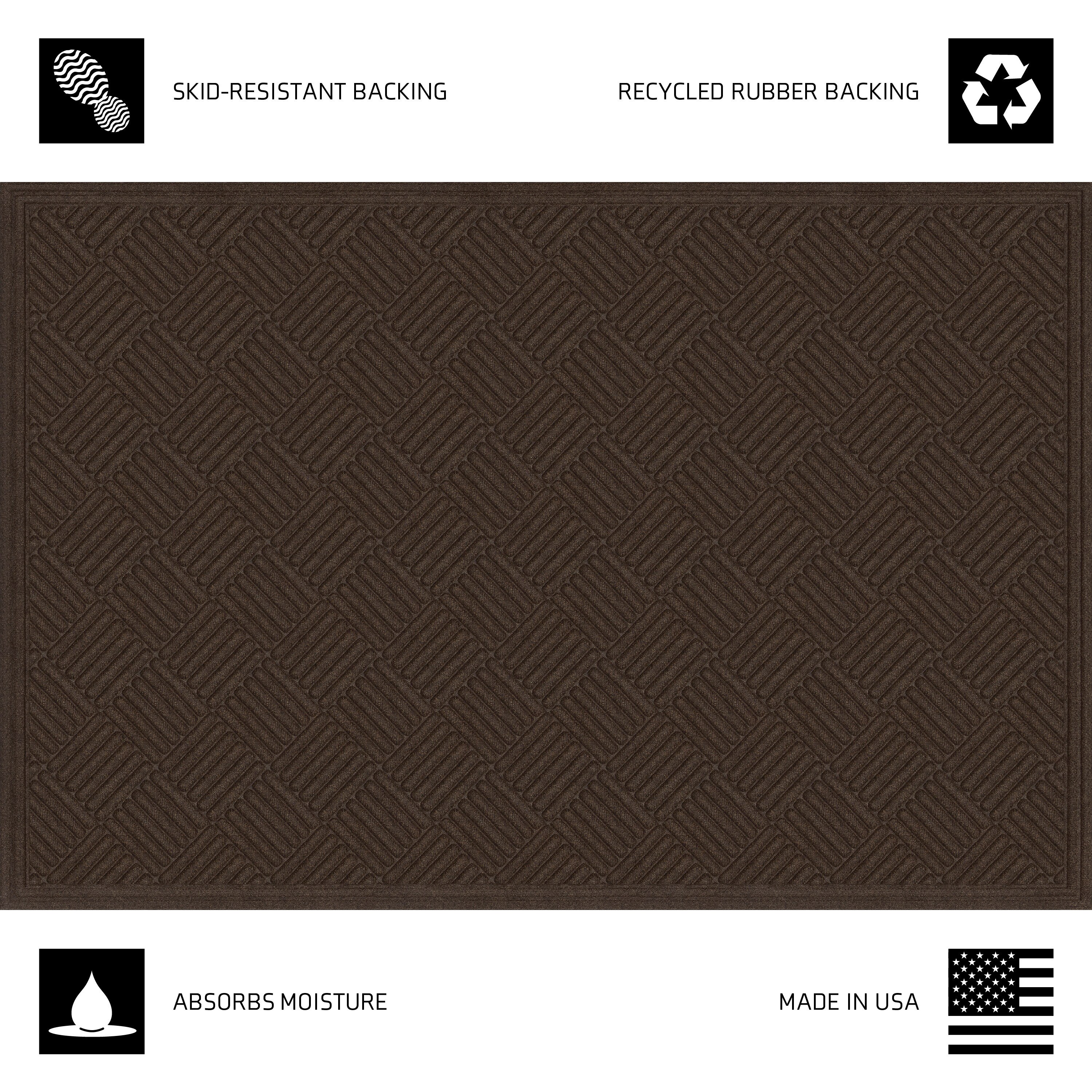 Apache Mills, Inc. 36-in x 60-in Walnut Non-Slip Grip Indoor or outdoor ...