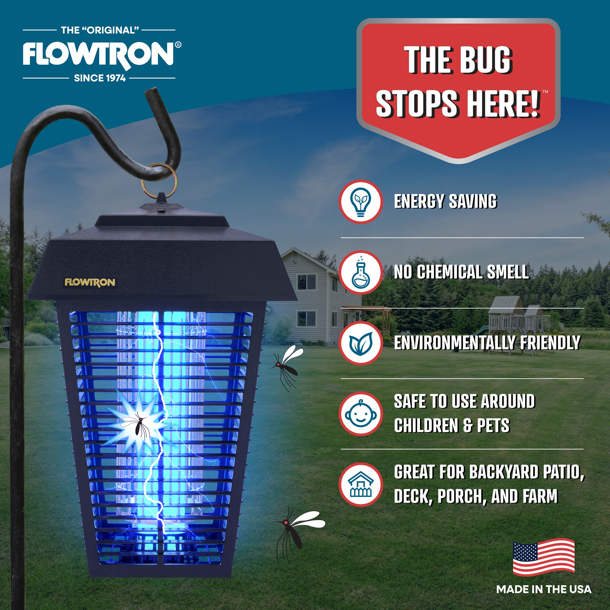 Flowtron Bug Zapper - Mosquito Zapper with 1-1/2 Acre of Coverage - 80W ...