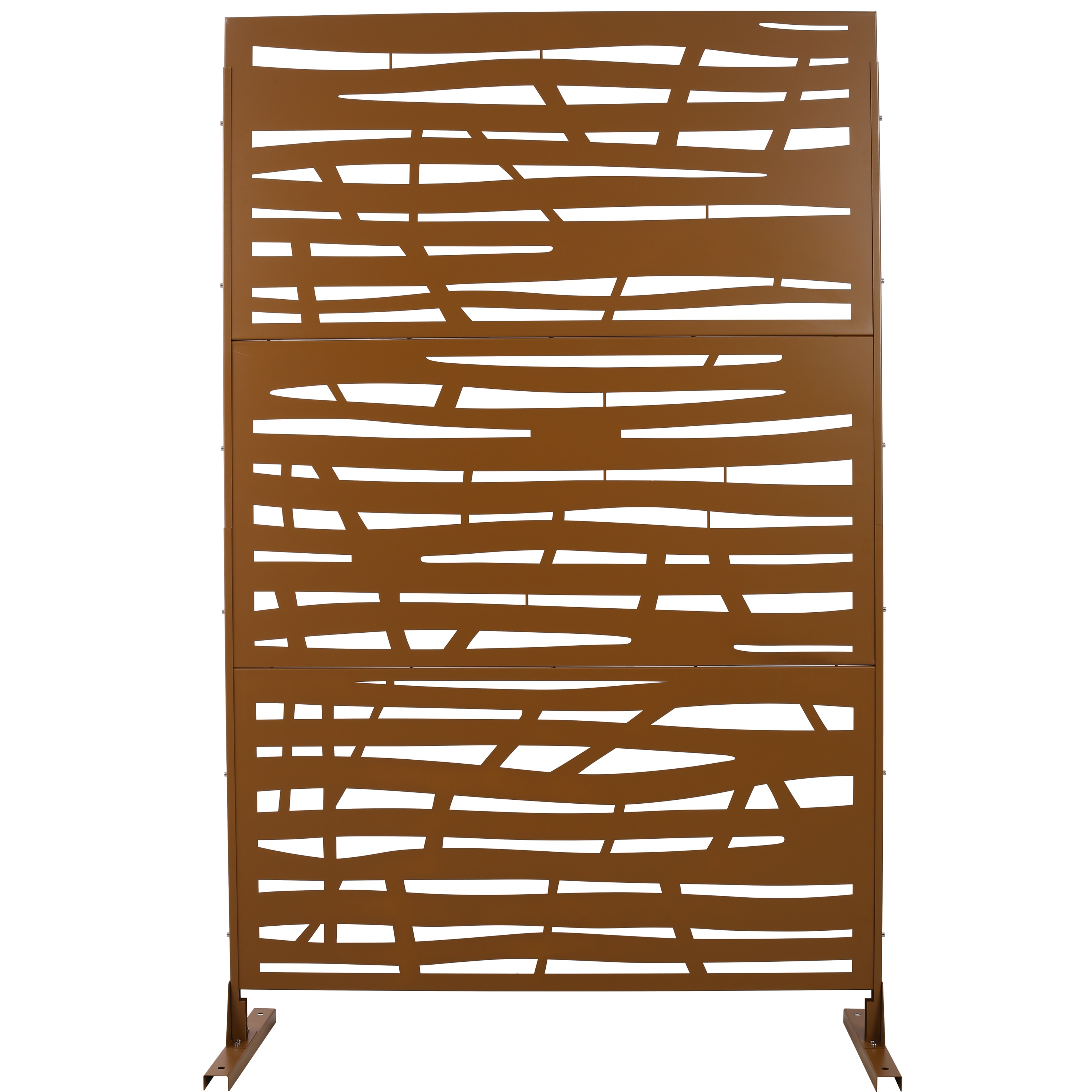 LOVMOR Outdoor Indoor Privacy Screen Metal Privacy Screen Freestanding ...