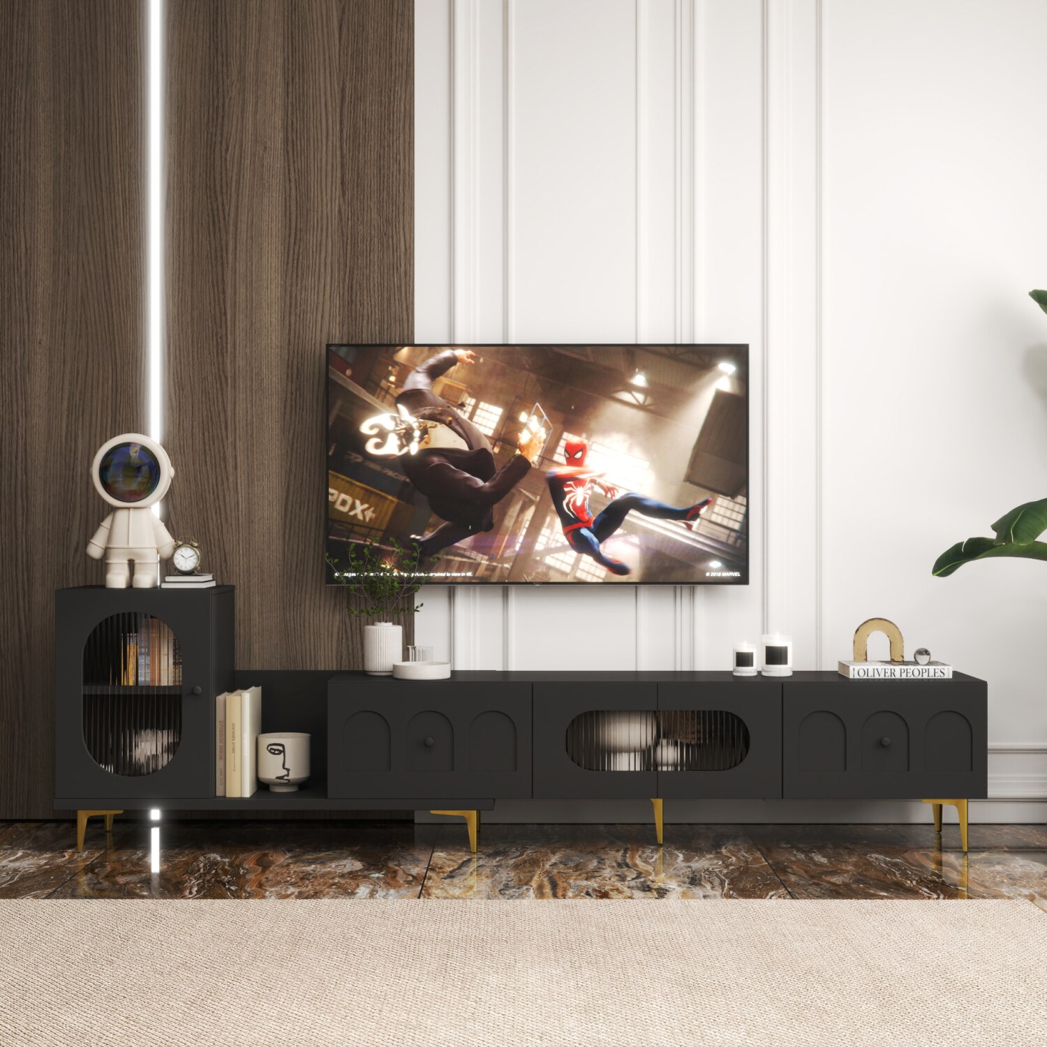 Streamdale Furniture Streamdale Wood Extendable TV Stand Rectangle ...