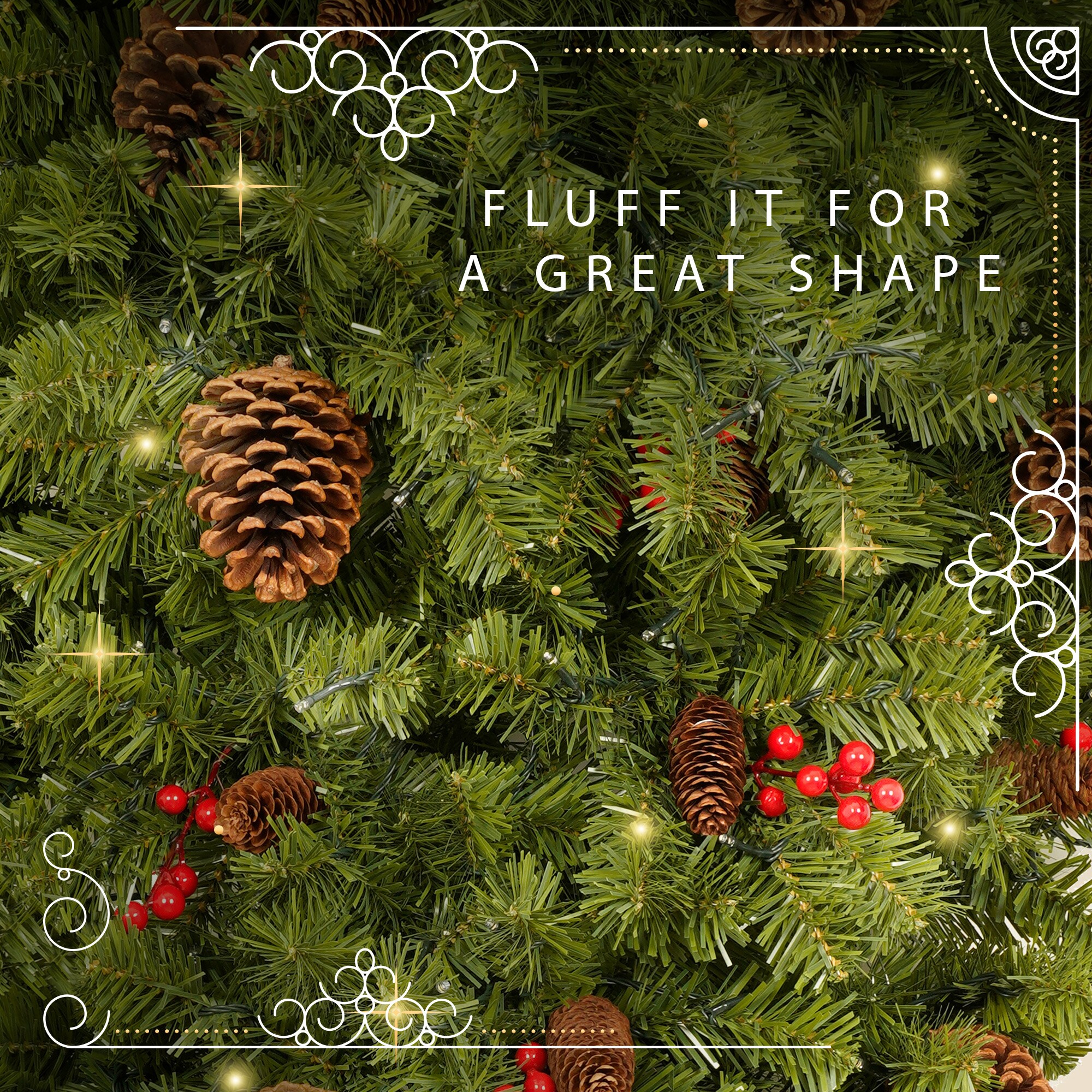 WELLFOR 6-ft Pine Pre-lit Upside-down Artificial Christmas Tree with ...