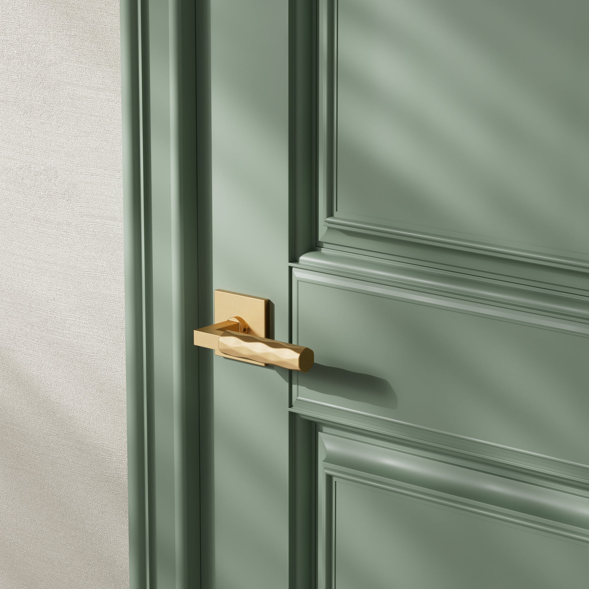 McBowery Hailey Champagne Gold Heavy Duty Modern Interior Dummy Door ...