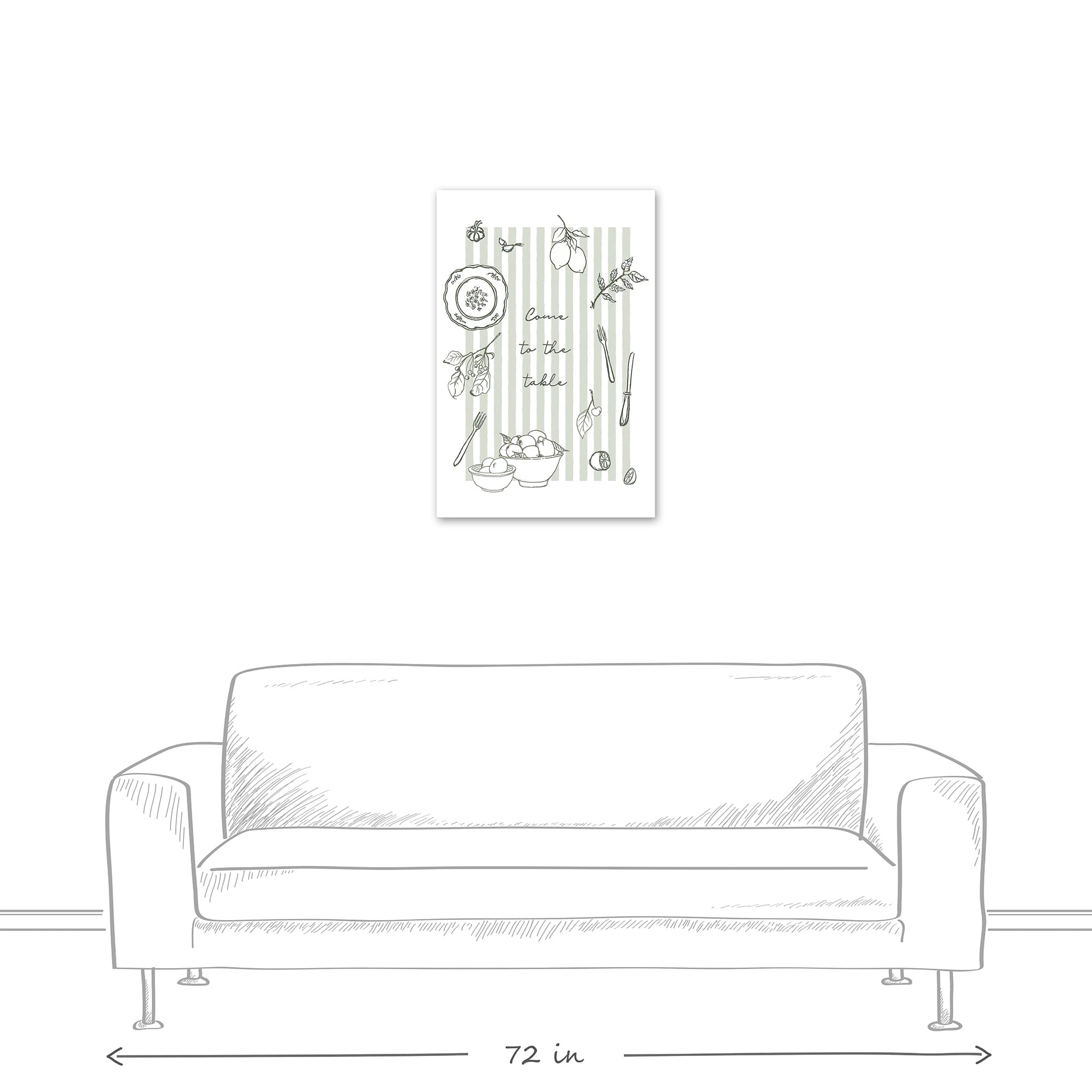 Creative Products Sketch Table Scene 20 x 30 Canvas Wall Art in the ...