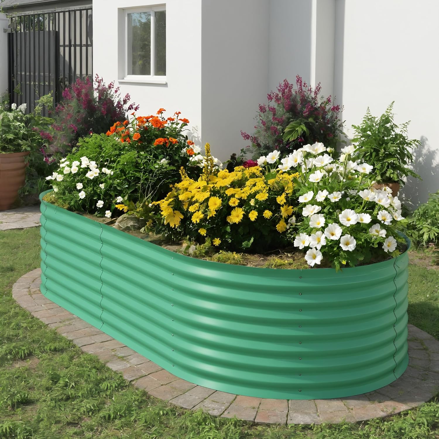 Garvee 4x2x2FT Galvanized Raised Garden Bed Rust Resistant Outdoor ...