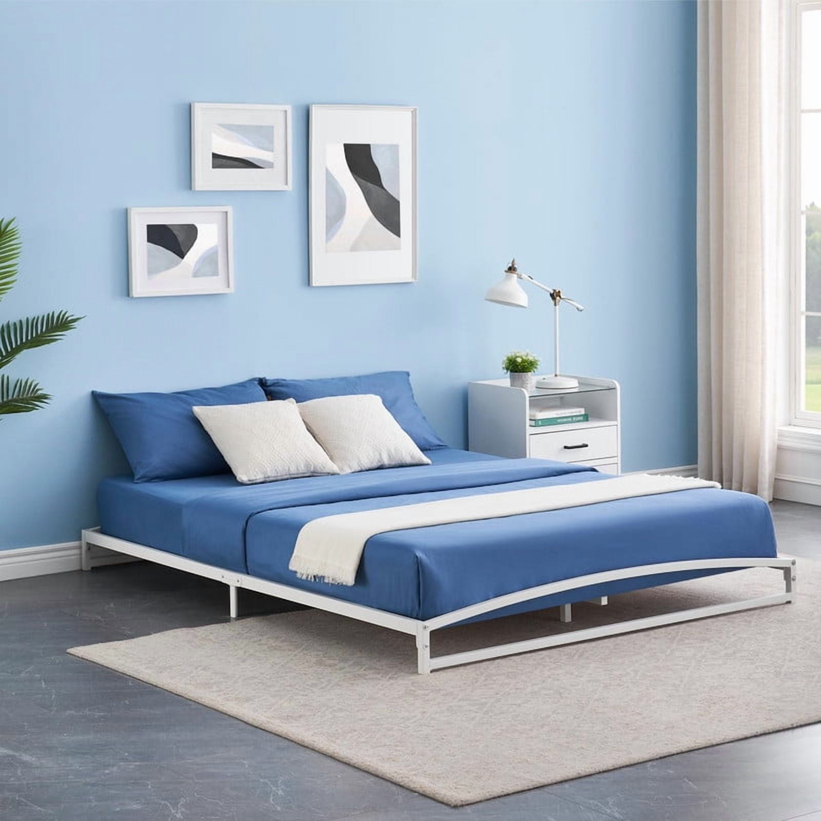 Garvee 6inch Low Profile Queen Bed Frame- Heavy Duty Metal Platform ...