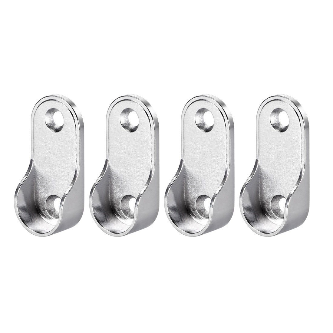 Unique Bargains Zinc Alloy Oval Closet Rod End Supports Fit Rod Dia ...