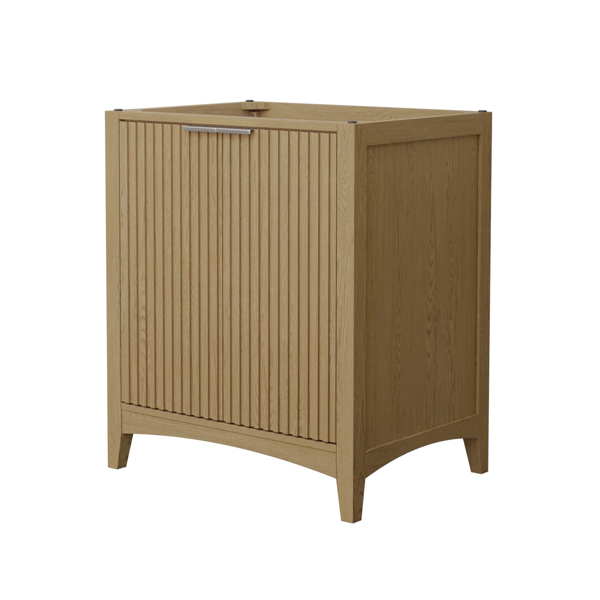 Wyndham Collection Palmilla 30-in Natural Oak with Brushed Nickel Trim ...