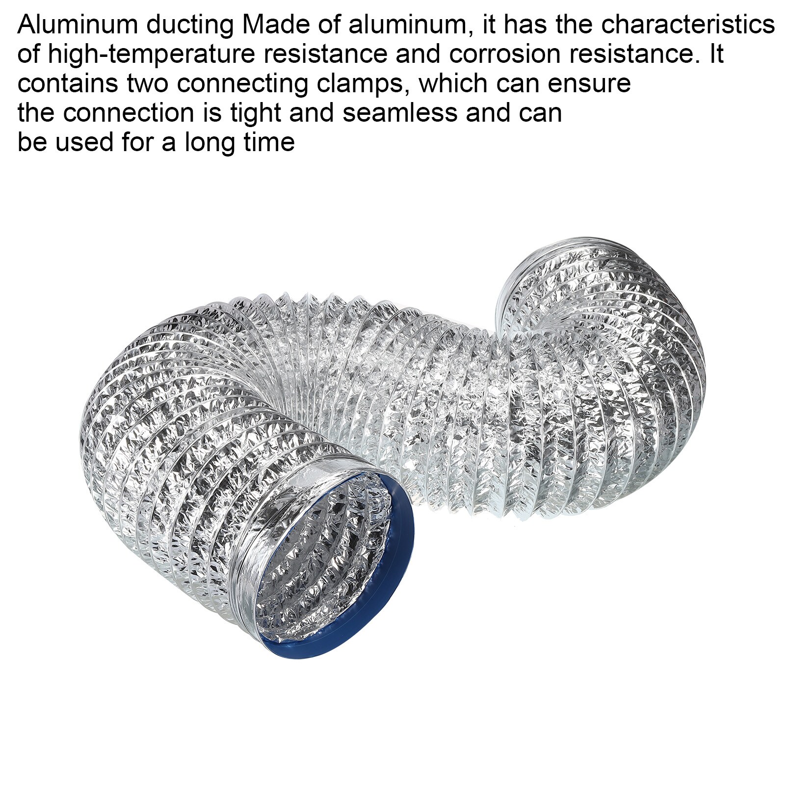 Unique Bargains Air Aluminum Ducting 6 Inch 6.56 Feet Non-Insulated ...