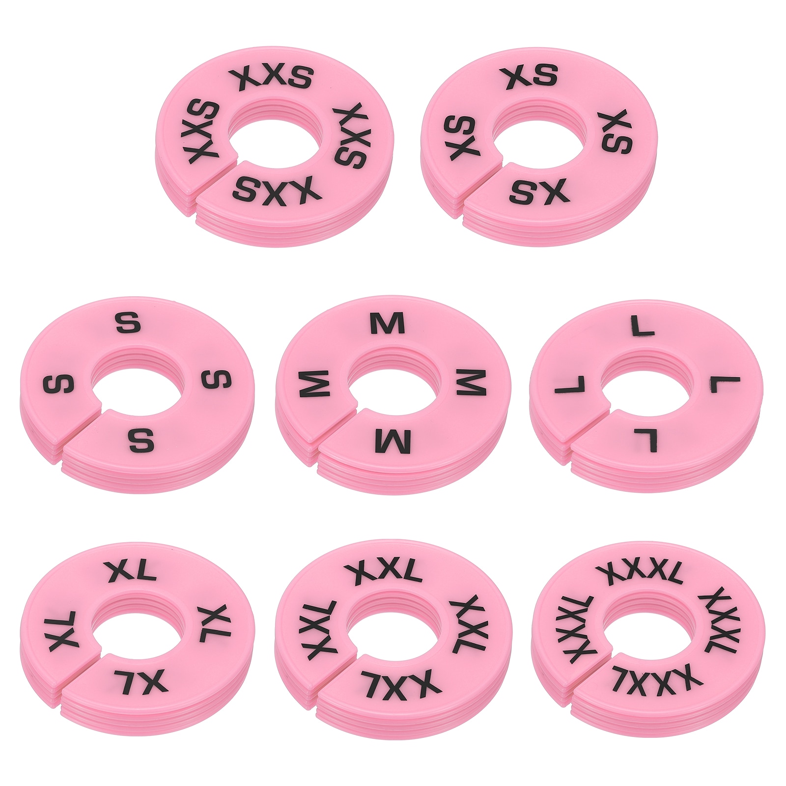 PATIKIL Clothes Dividers for Hanging Clothes 40pcs 8 Sizes Round Pre ...