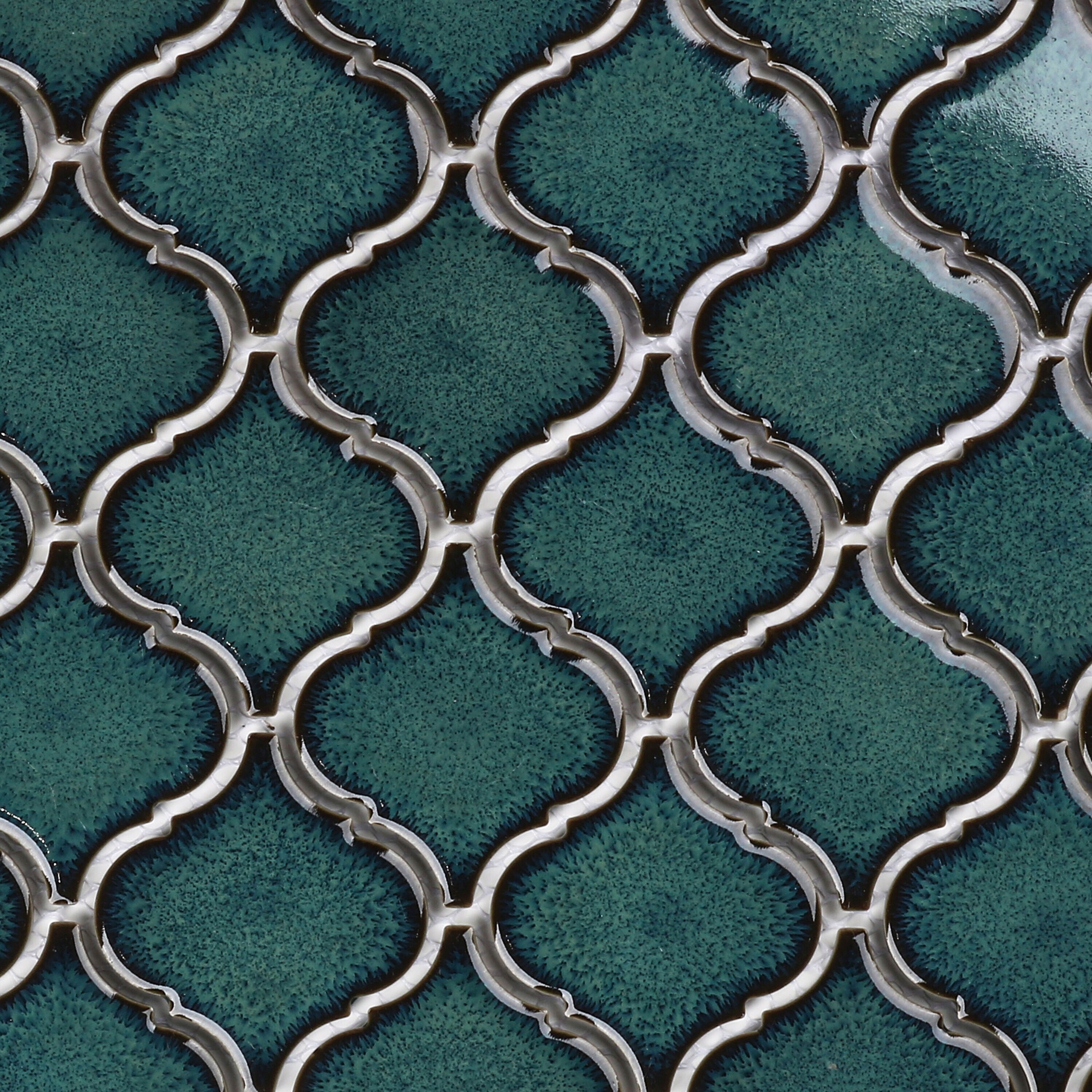 WS Tiles Sample - Lagoon Green 3-in x 3-in Glossy Porcelain Wall Tile ...