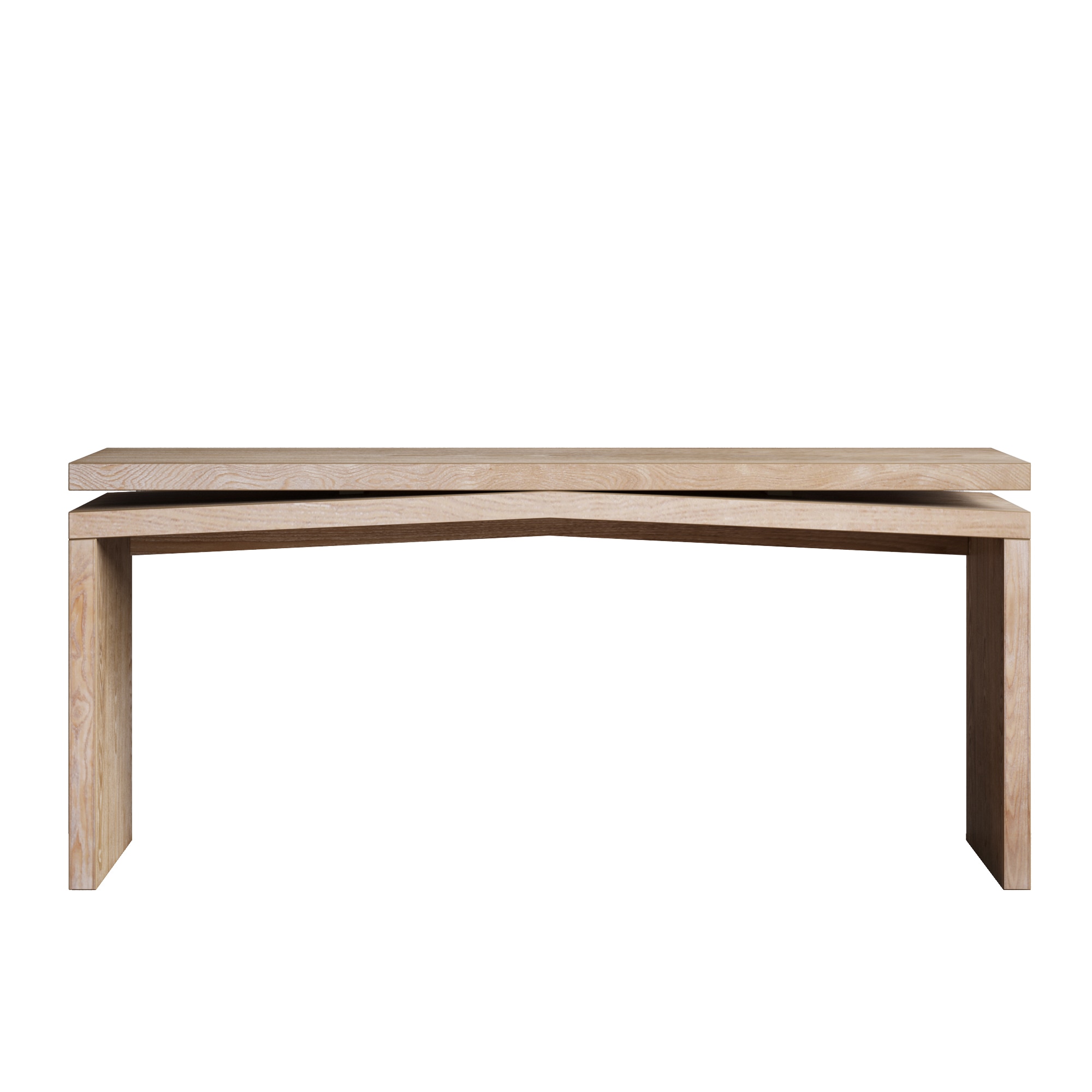 Bybafun Rustic Rectangular Wood Brown 64.96-in W x 30.71-in H Console ...