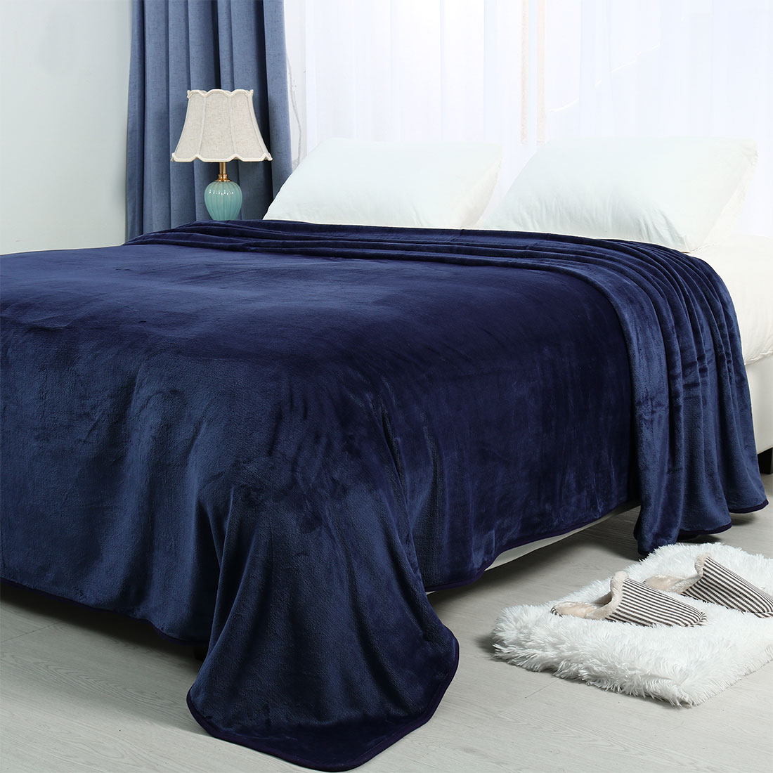 Unique Bargains Flannel Fleece Blanket Soft Lightweight Warm Fuzzy ...