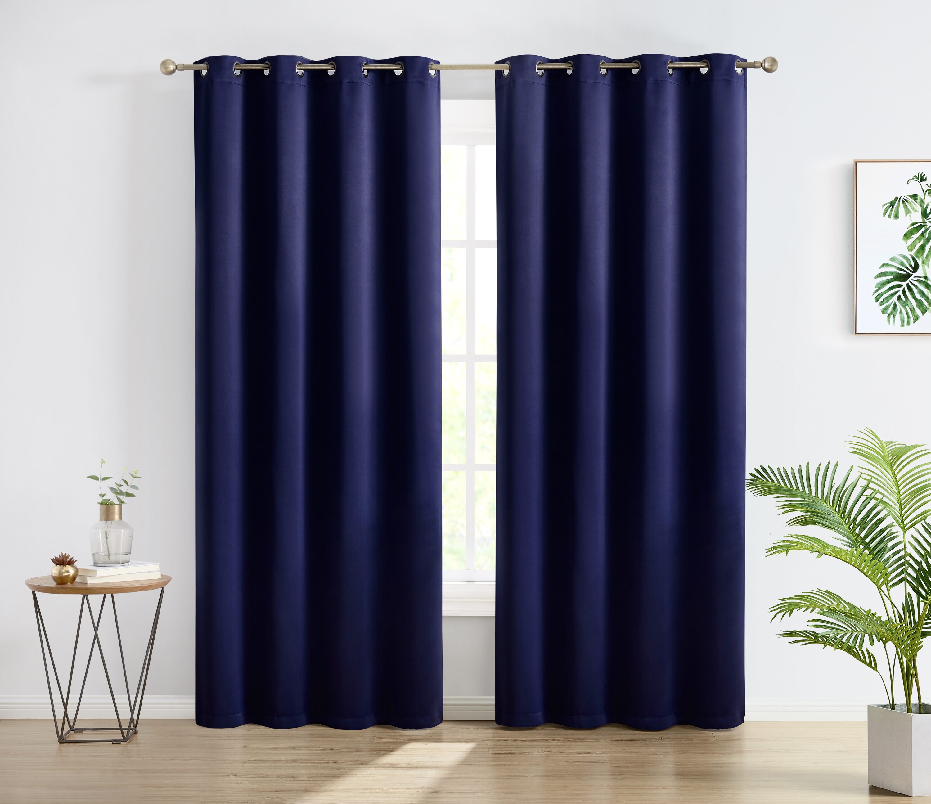 HLC.me Oxford Blackout Heavy Thermal Insulated Blocking Grommet Curtain ...