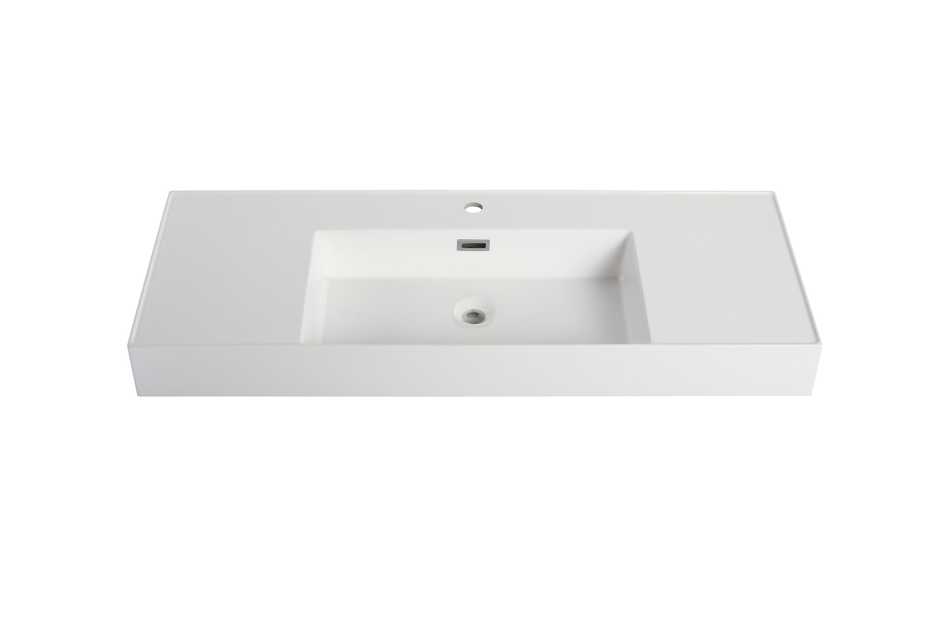 Tinyhomie 48 Inch Resin Bathroom Sink Modern Durable Solid Surface ...
