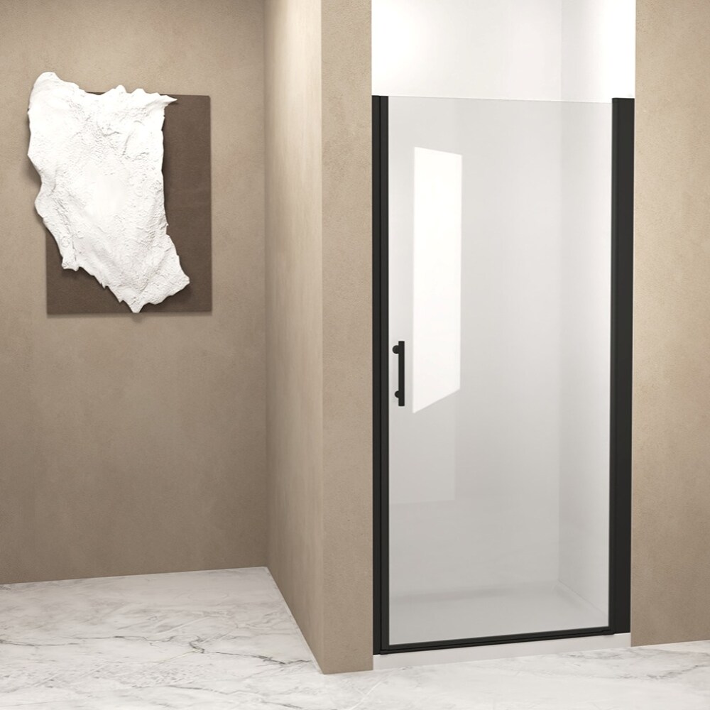 GDFStudio Carolina Modern 34x72 in. 1/4 in. (6mm) Tempered Glass Pivot ...