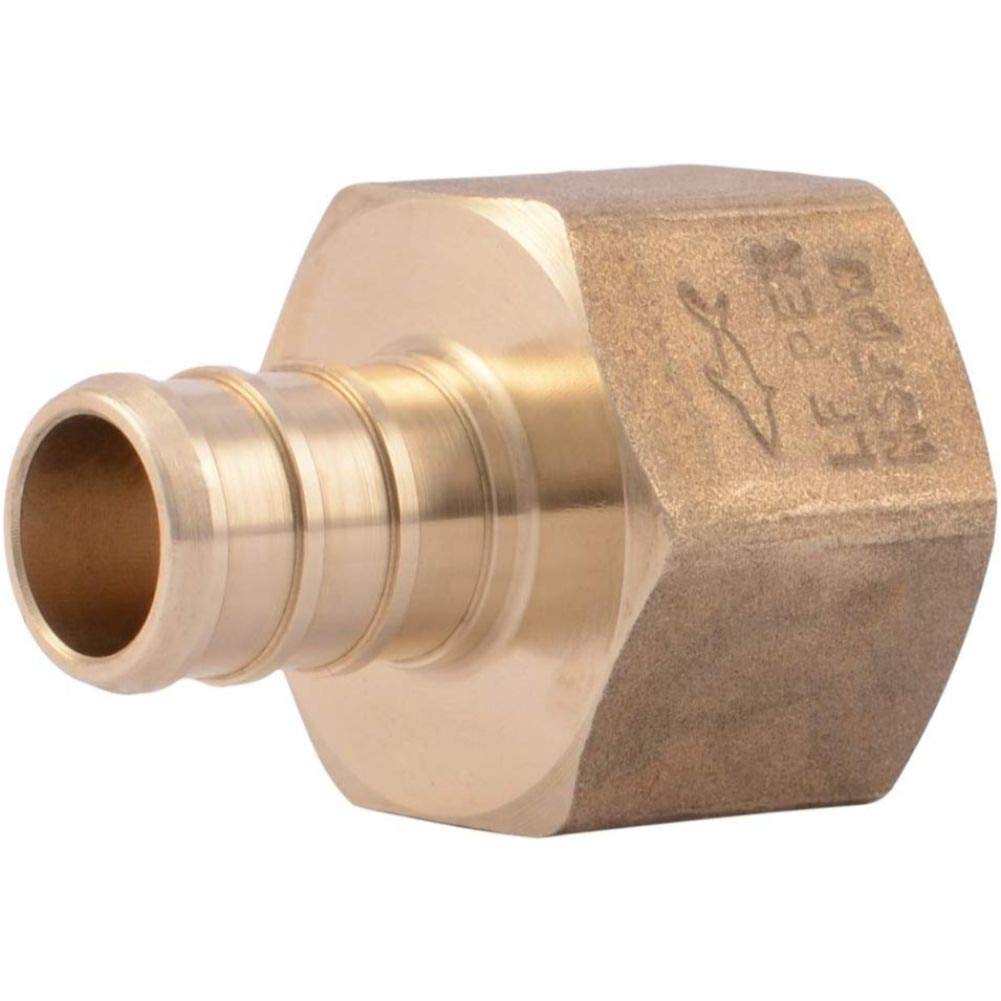 SharkBite 12 in Brass Crimp Female Adapter PEX to MNPT Pack of 10 ...
