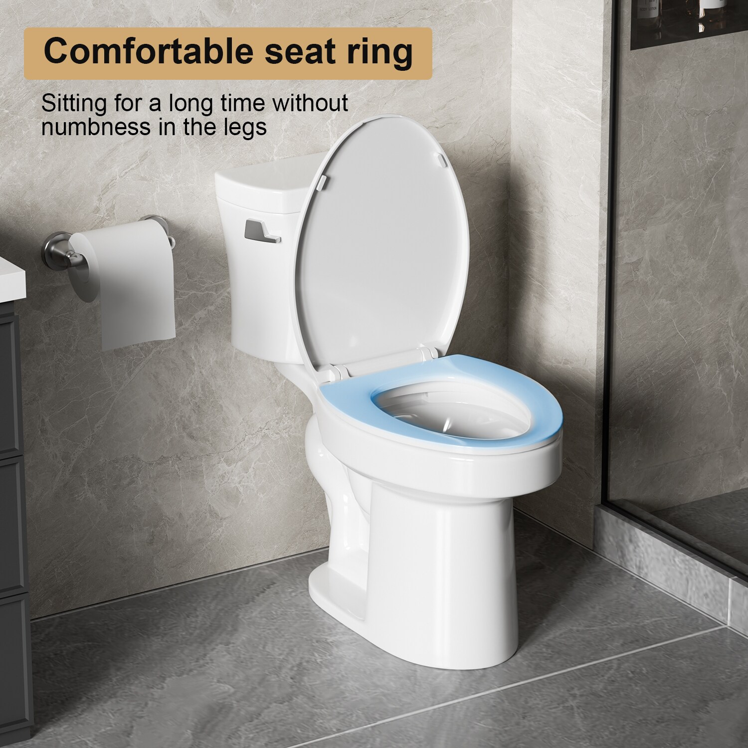LOVMOR Tornado Flush Two piece Toilet Siphonic Side Press 17 ADA S trap ...