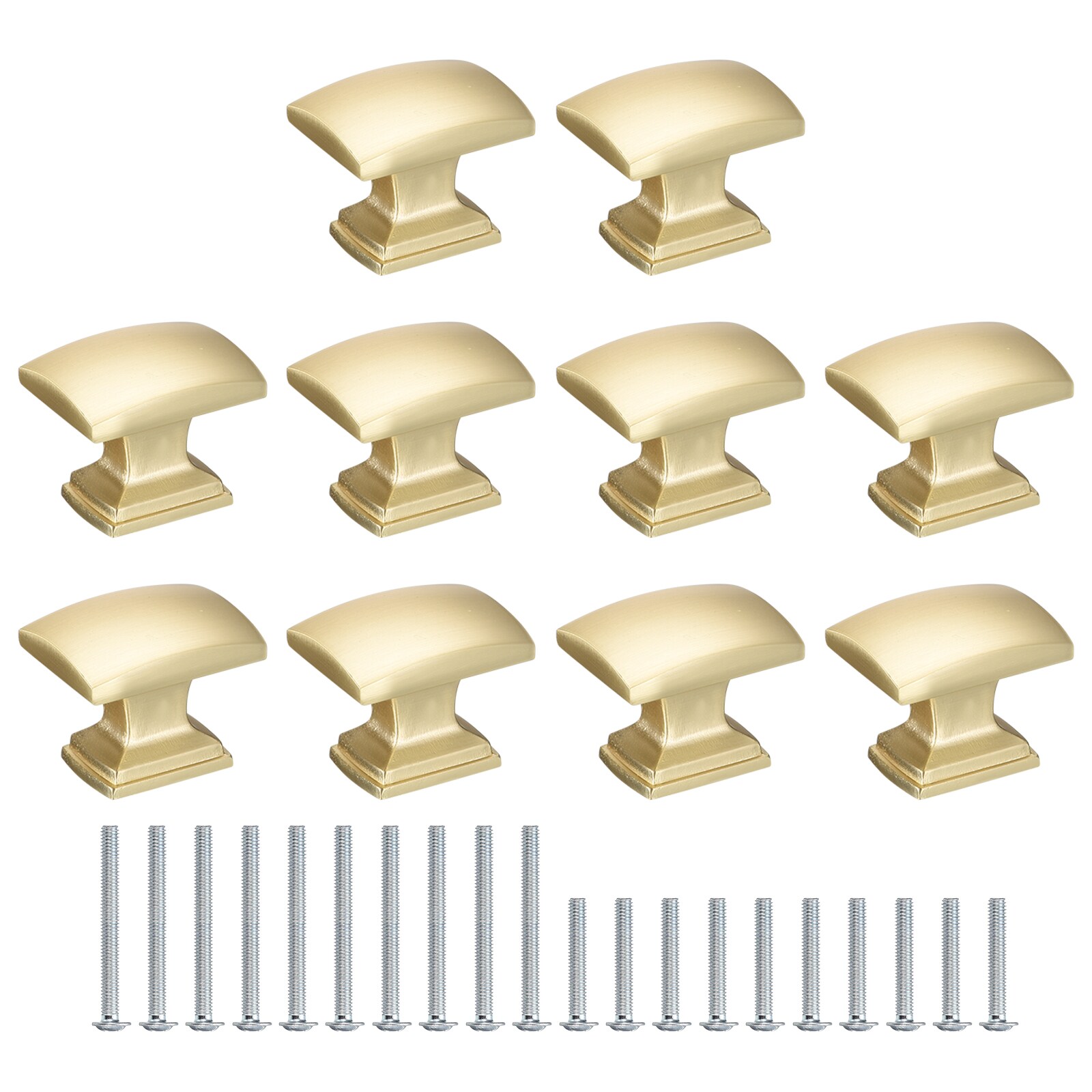 Unique Bargains 10 Pack Cabinet Knobs 1.15 Inch 29mm Single Hole Cabinet Handles Dresser Knobs ...