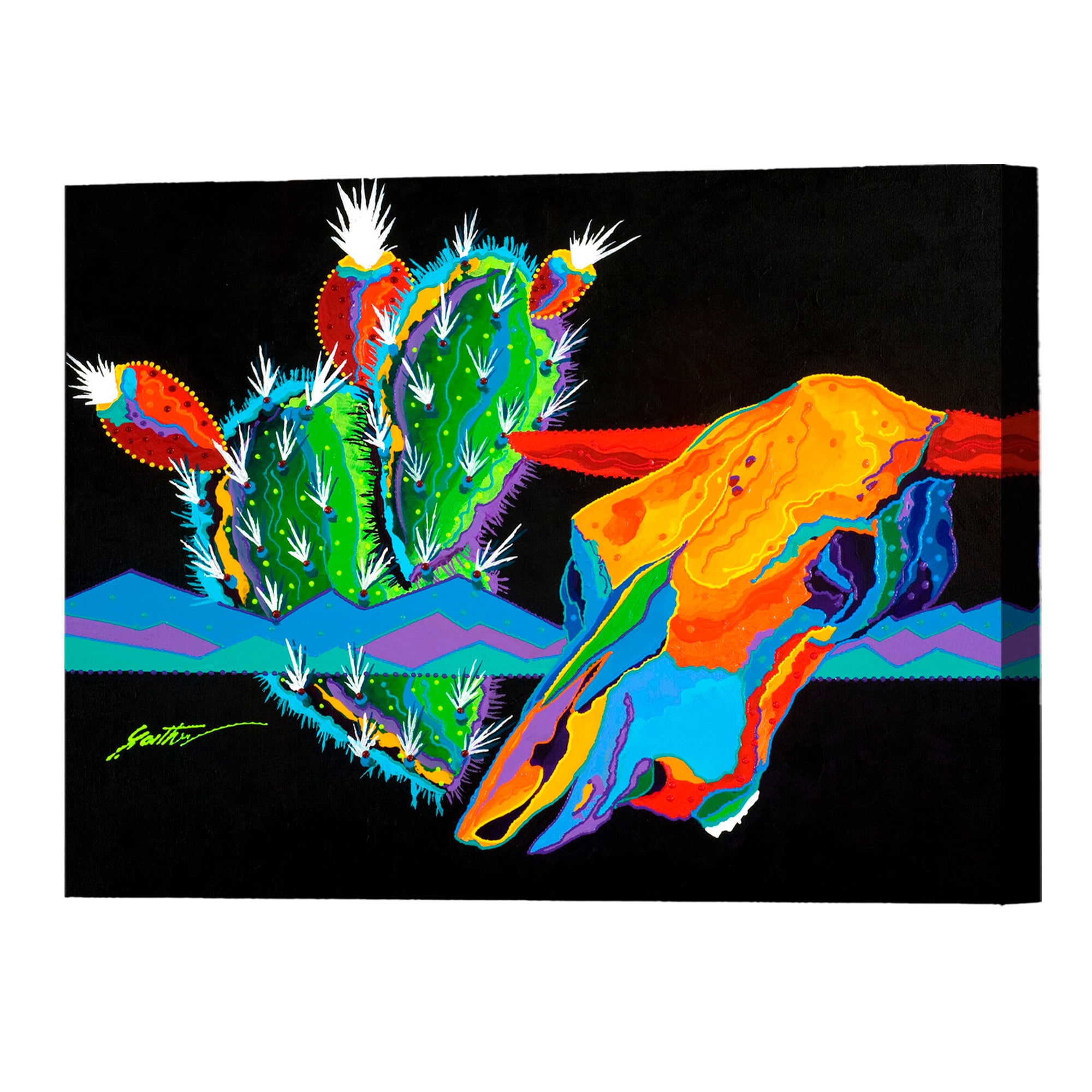 Somerset House Steer Skull Fine Art Giclee Print On Gallery Wrap Canvas ...