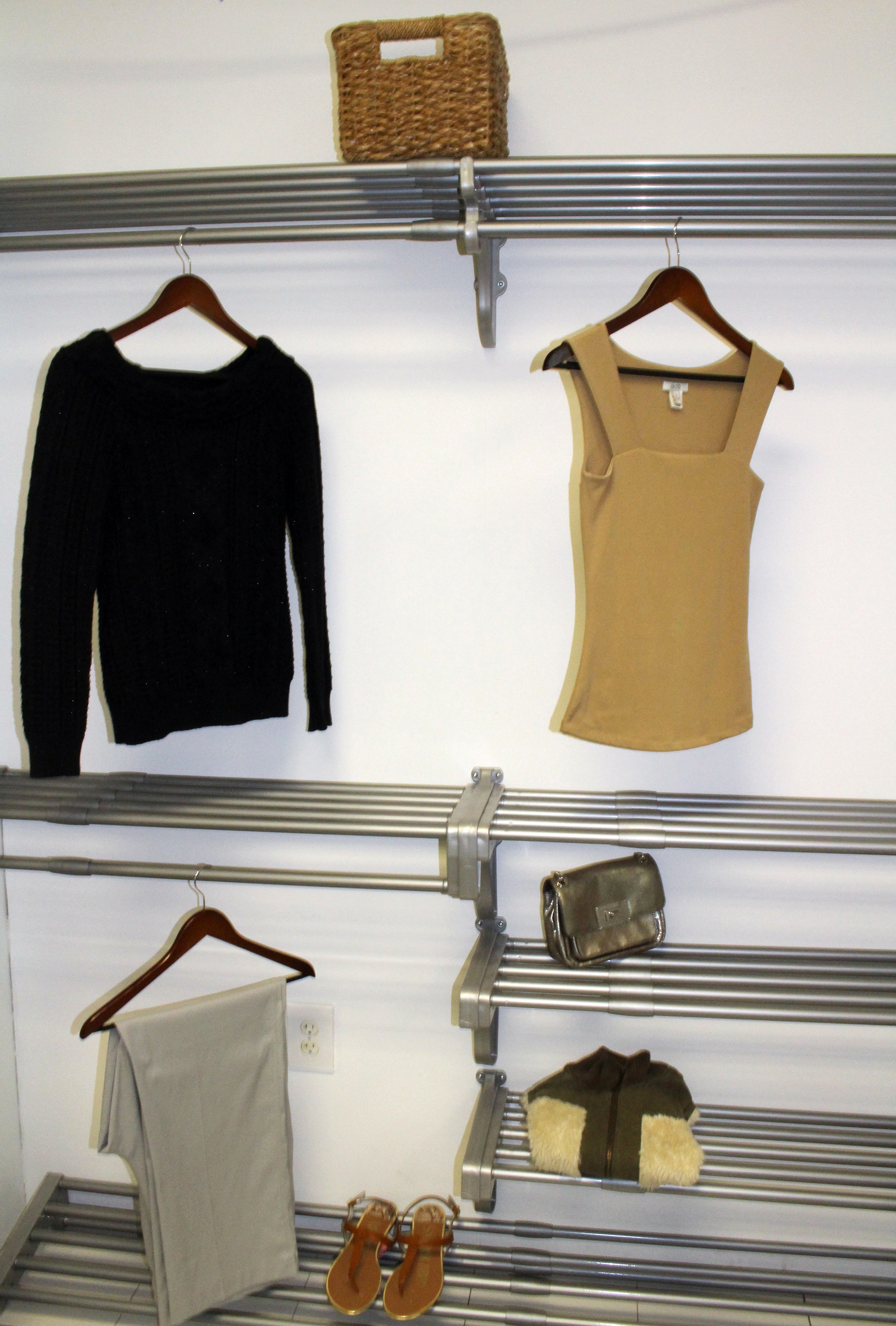 EZ Shelf 3.33-ft to 10.2-ft Silver Adjustable Mount Wire Shelving Kits ...