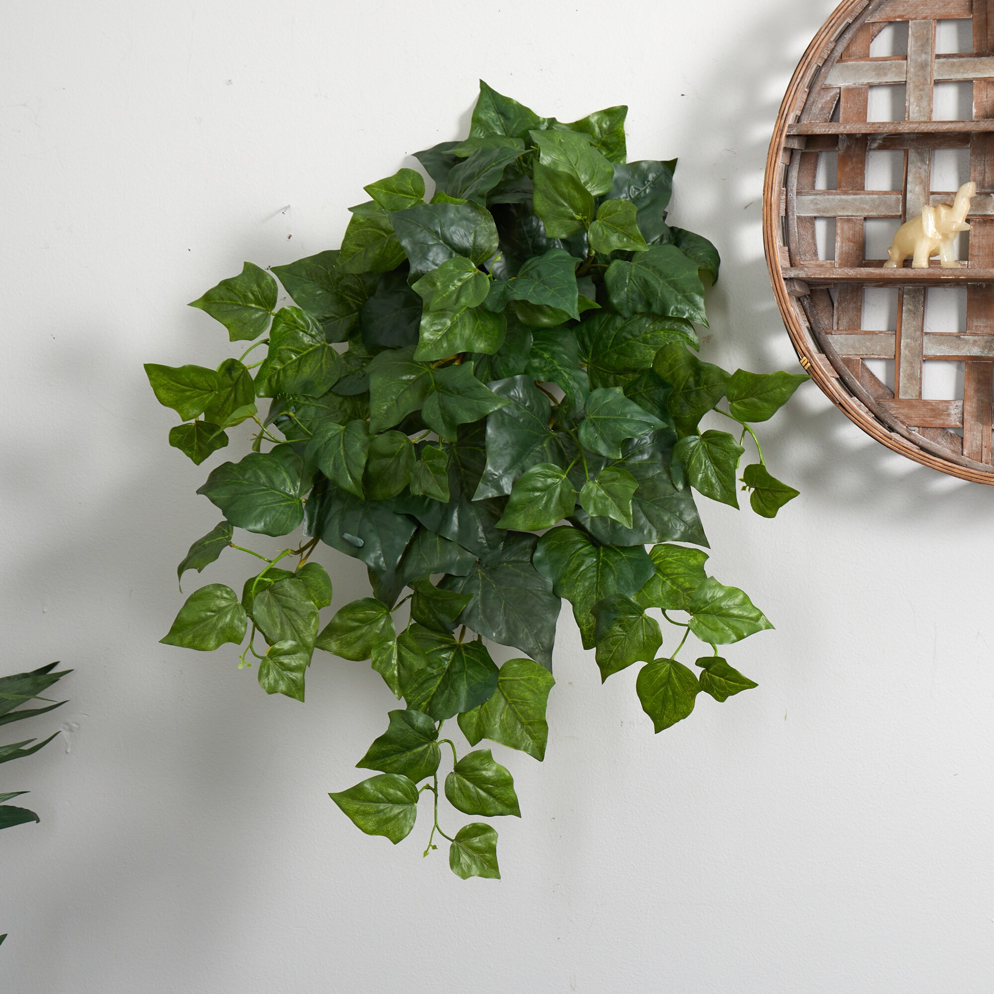 Nearly Natural 28-in Deluxe London Ivy Hanging Bush Artificial Plant ...
