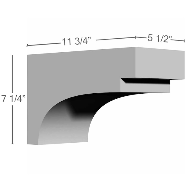 Ekena Millwork Dover Polyurethane Corbel 5-1/2-in x 11-3/4-in x 7-1/4 ... Ekena Millwork Dover Polyurethane Corbel 5-1/2-in x 11-3/4-in x 7-1/4 ...