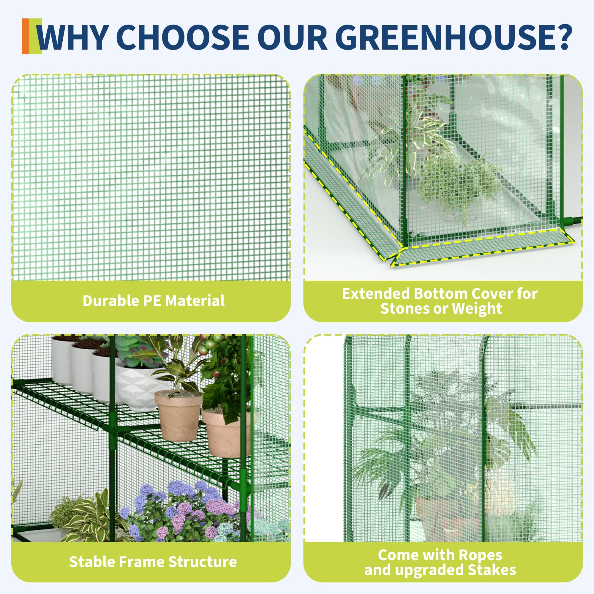 GarveeLife Greenhouse 57 multiplied by 57 multiplied by 76 Greenhouses ...