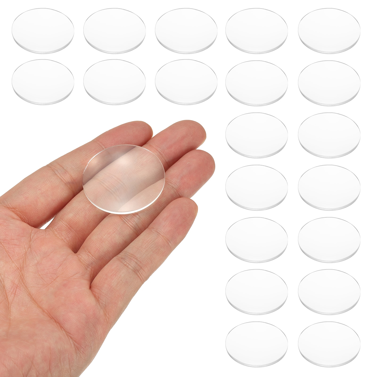 PATIKIL 20pcs Biconvex Lens 34mm Dia. 75mm Focal Length Optical Lenses ...