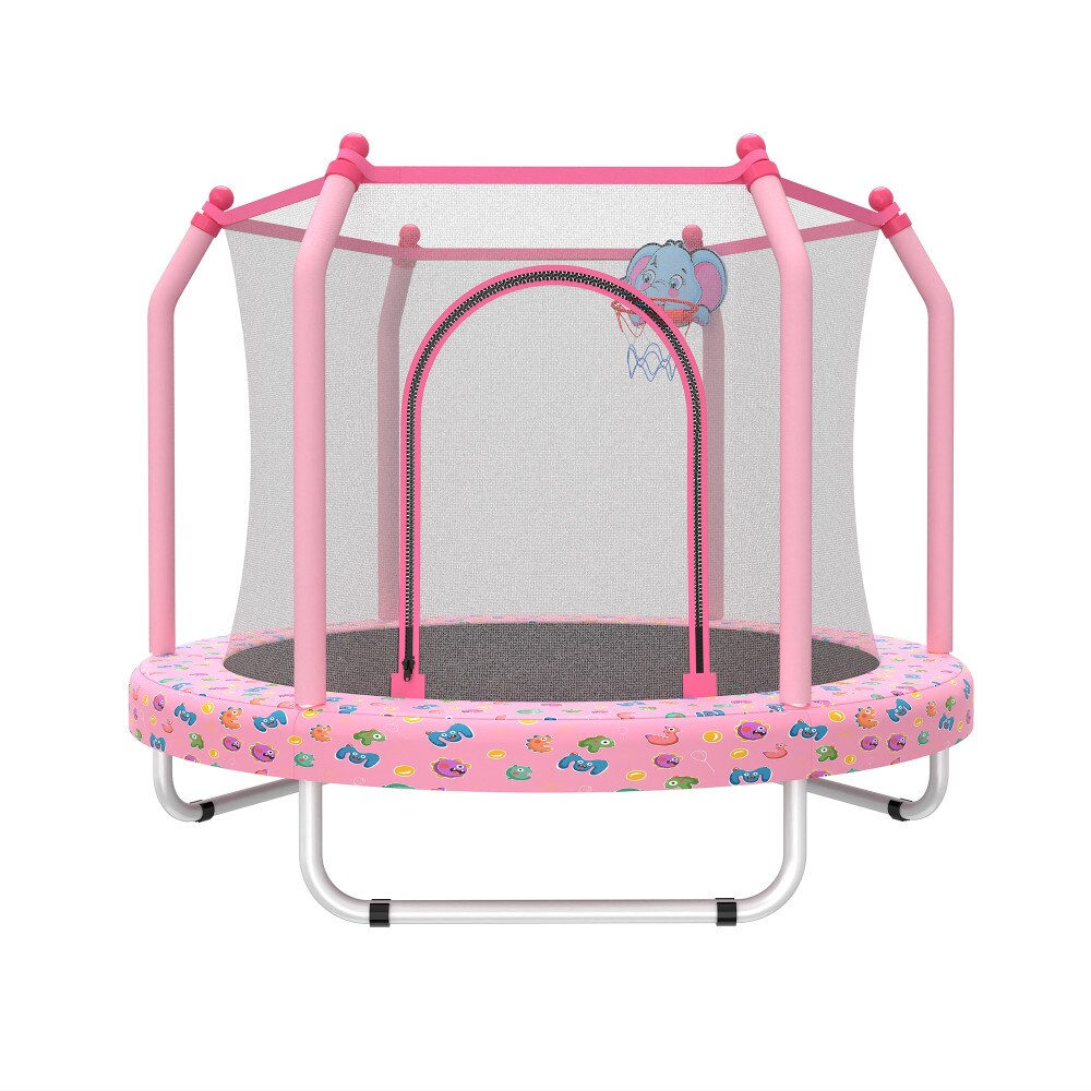 Wooakway 55 Inch Trampoline for Kids Indoor Outdoor Small Toddler ...