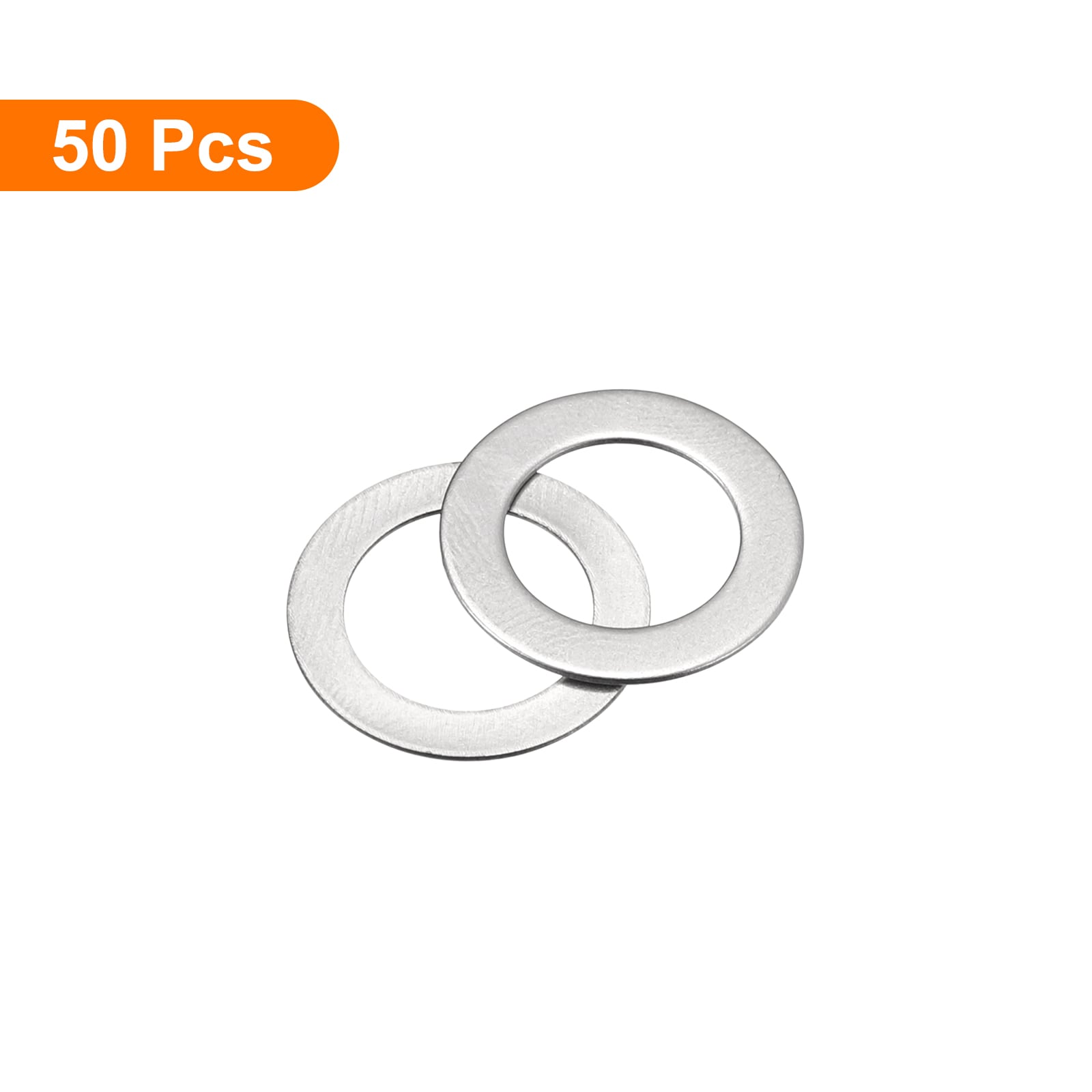 Unique Bargains 50pcs M10 304 Stainless Steel Flat Washers 10x16x0.5mm ...